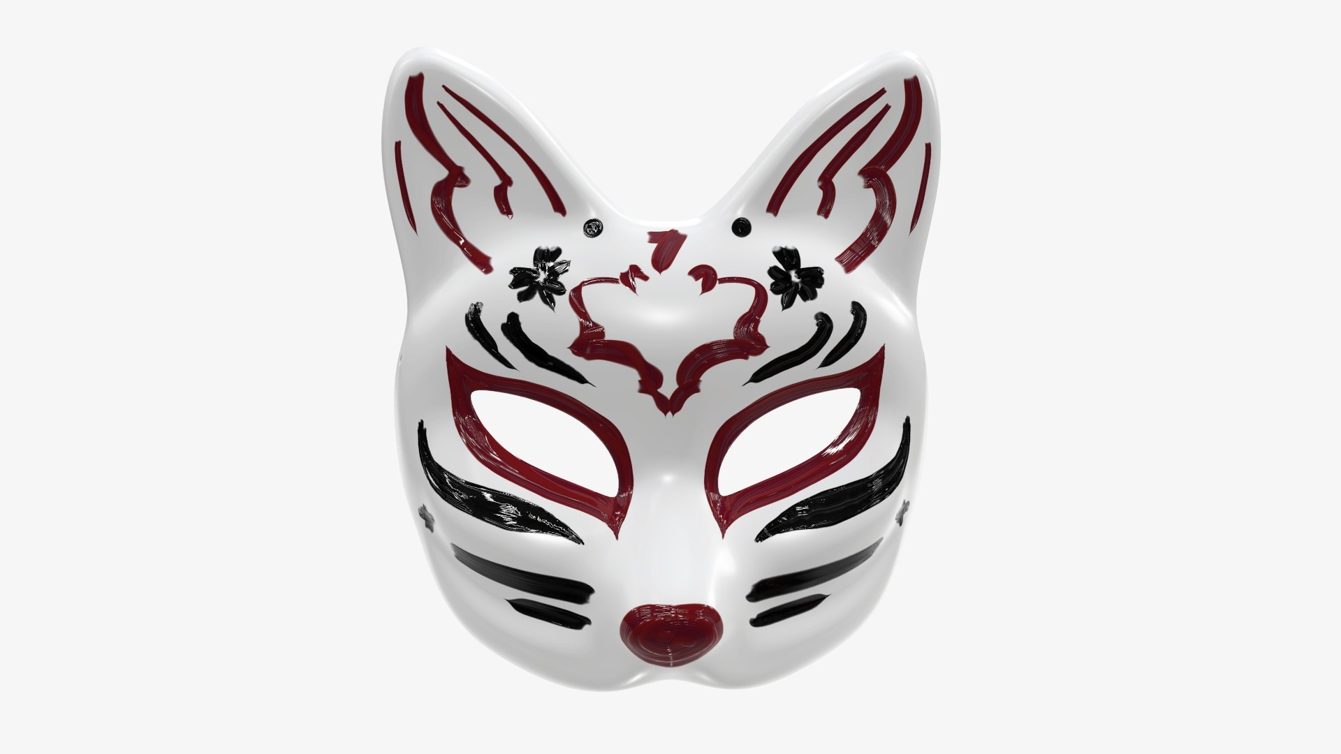 Half Face Kitsune Model - TurboSquid 1666607