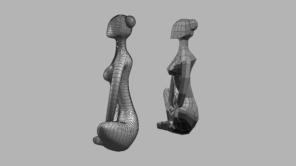 Stylized sculpture yoga pose 3D model - TurboSquid 1456734