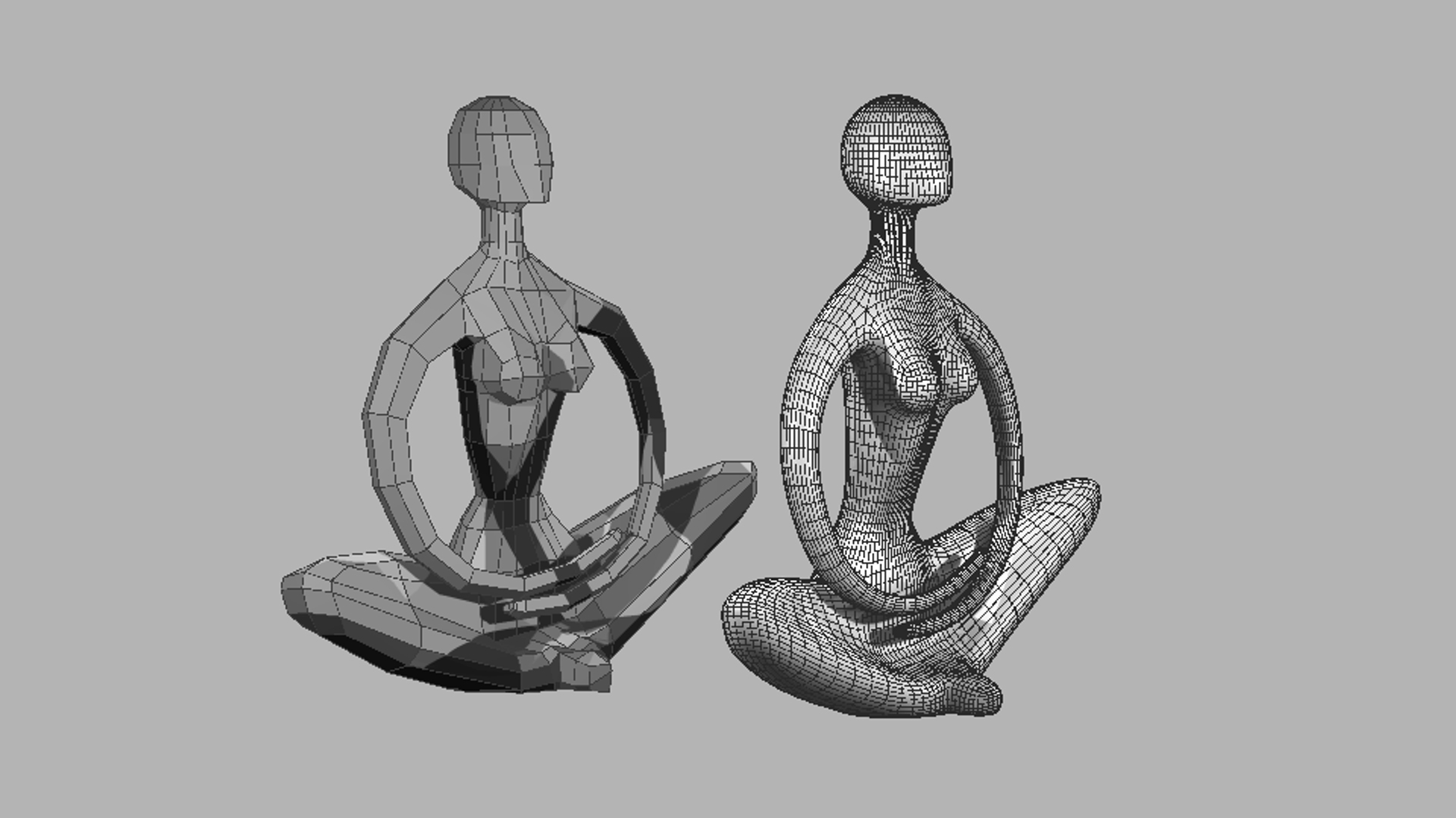 Stylized sculpture yoga pose 3D model - TurboSquid 1456734
