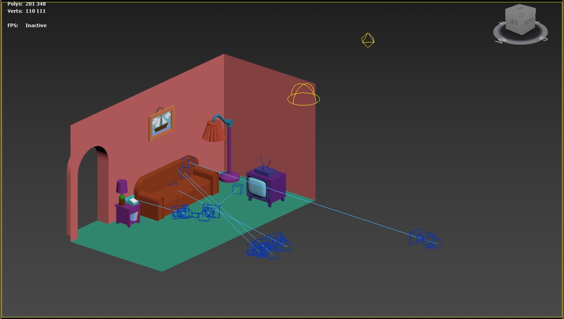 Sofa Scene The Simpsons Couch Sofa Scene Home House Set Diorama ...