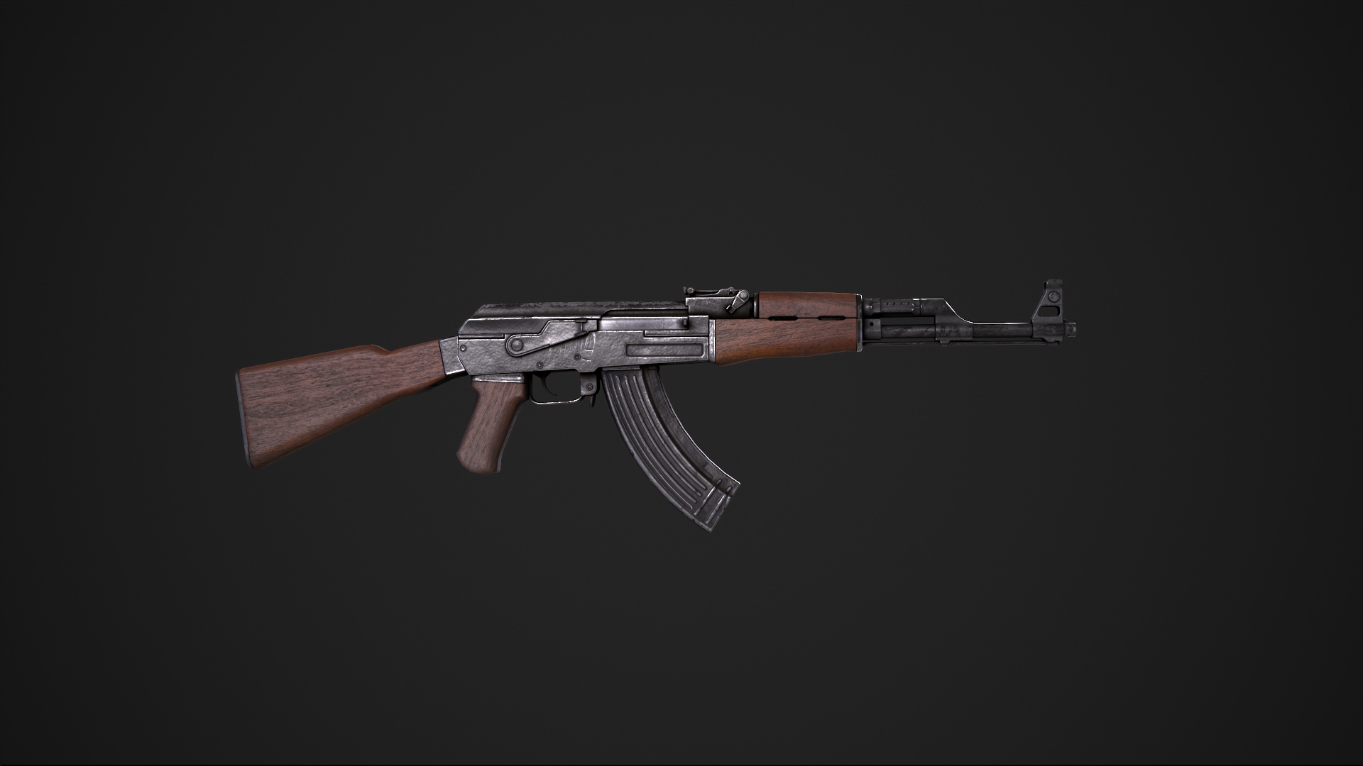 Assault Rifle AK-47 GameReady 3D Model - TurboSquid 2055636