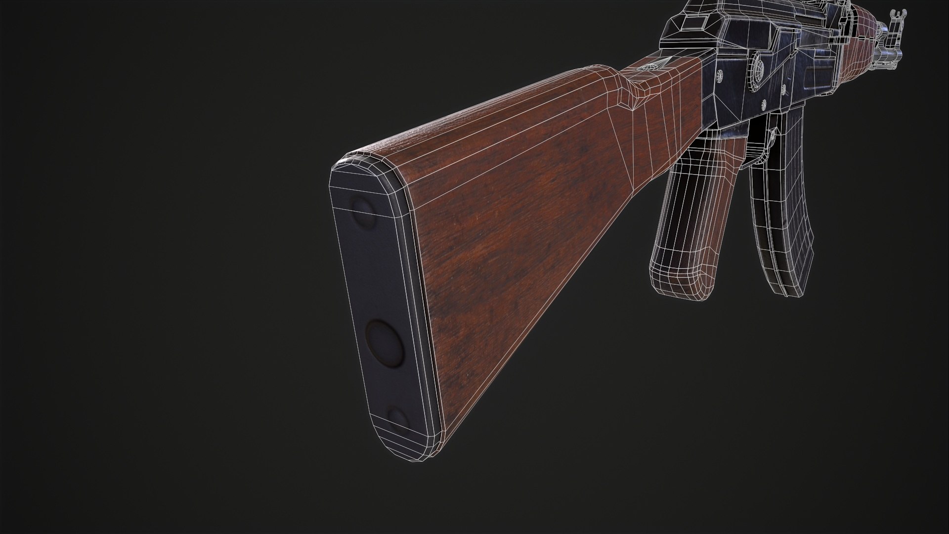 Assault Rifle AK-47 GameReady 3D model - TurboSquid 2055636