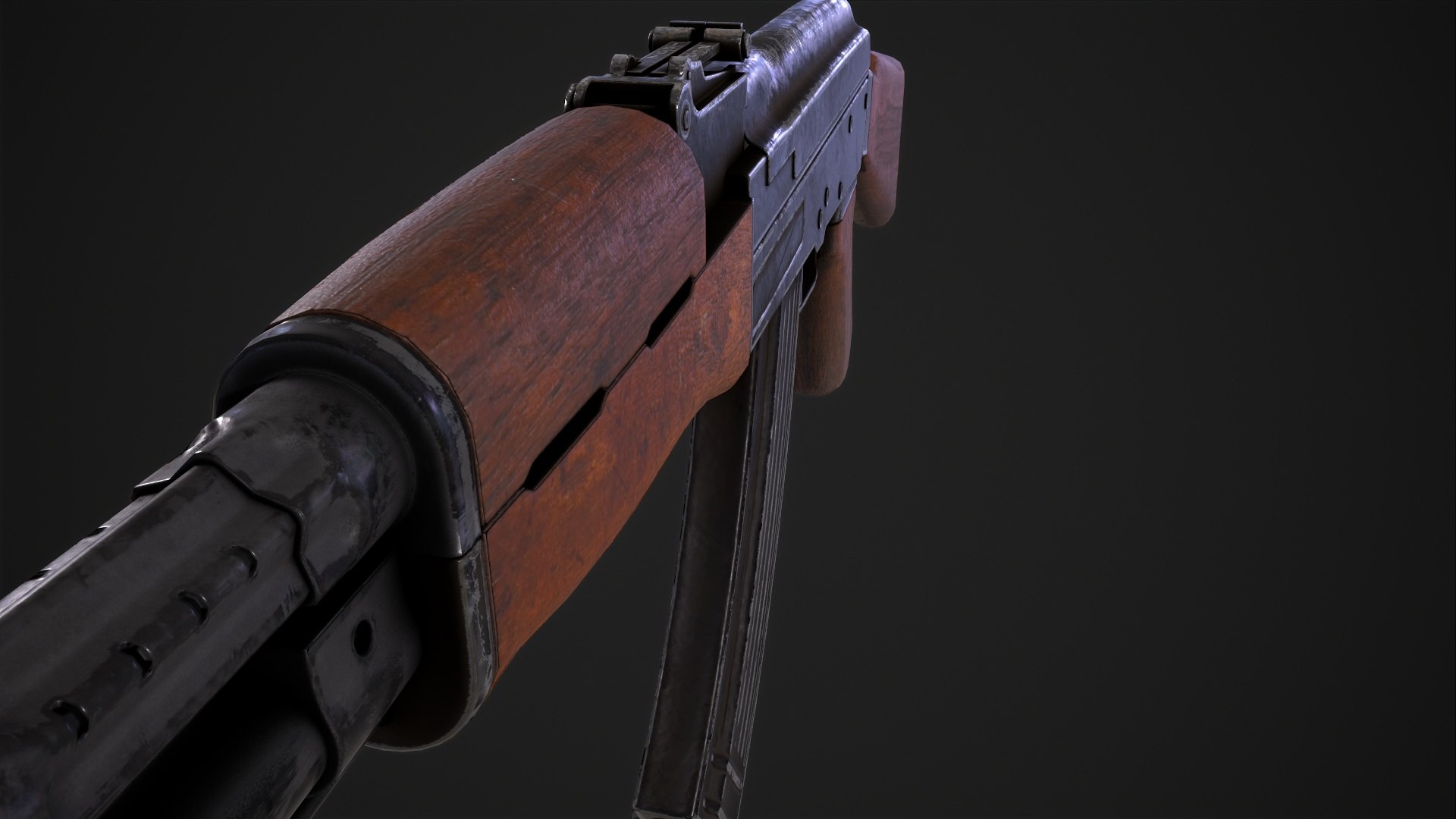 Assault Rifle AK-47 GameReady 3D model - TurboSquid 2055636