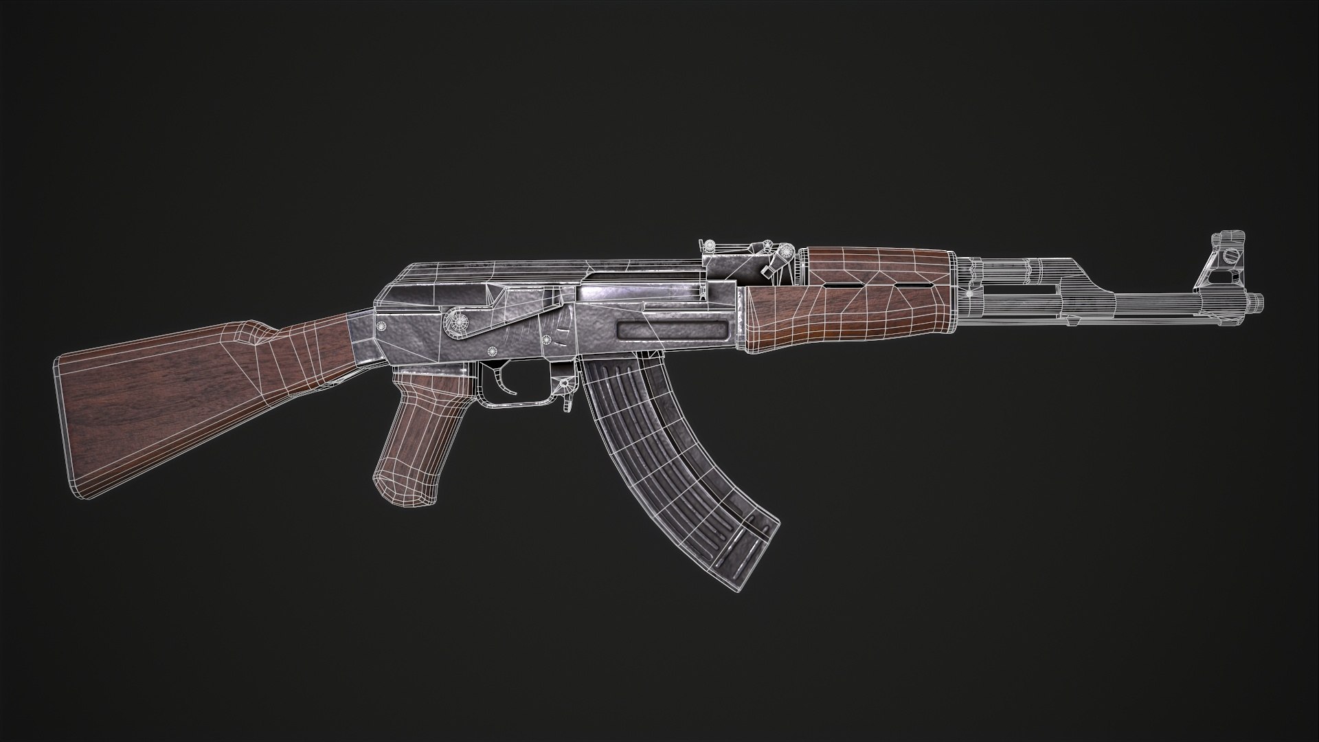Assault Rifle AK-47 GameReady 3D model - TurboSquid 2055636