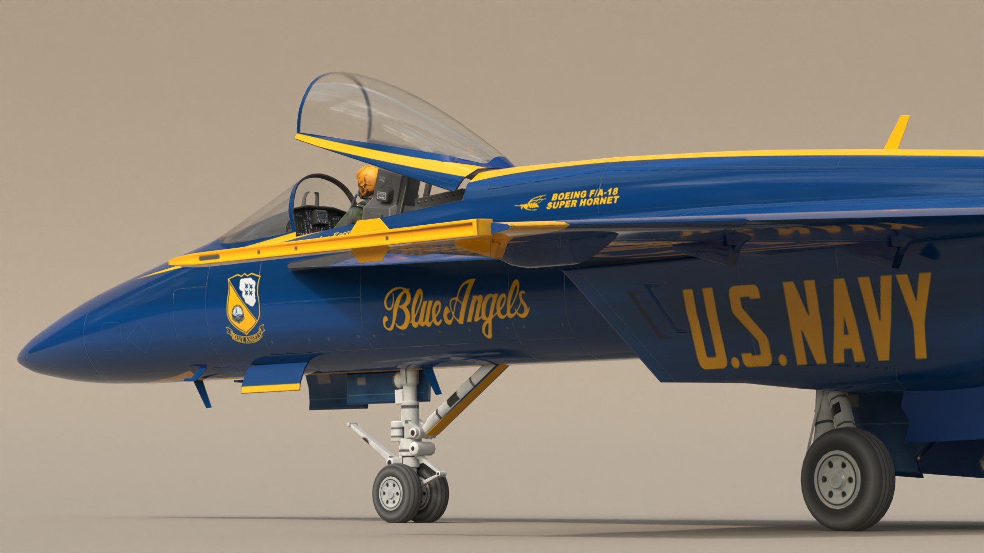 3D Blue Angels F18 Super Hornet SC Model - TurboSquid 2361585