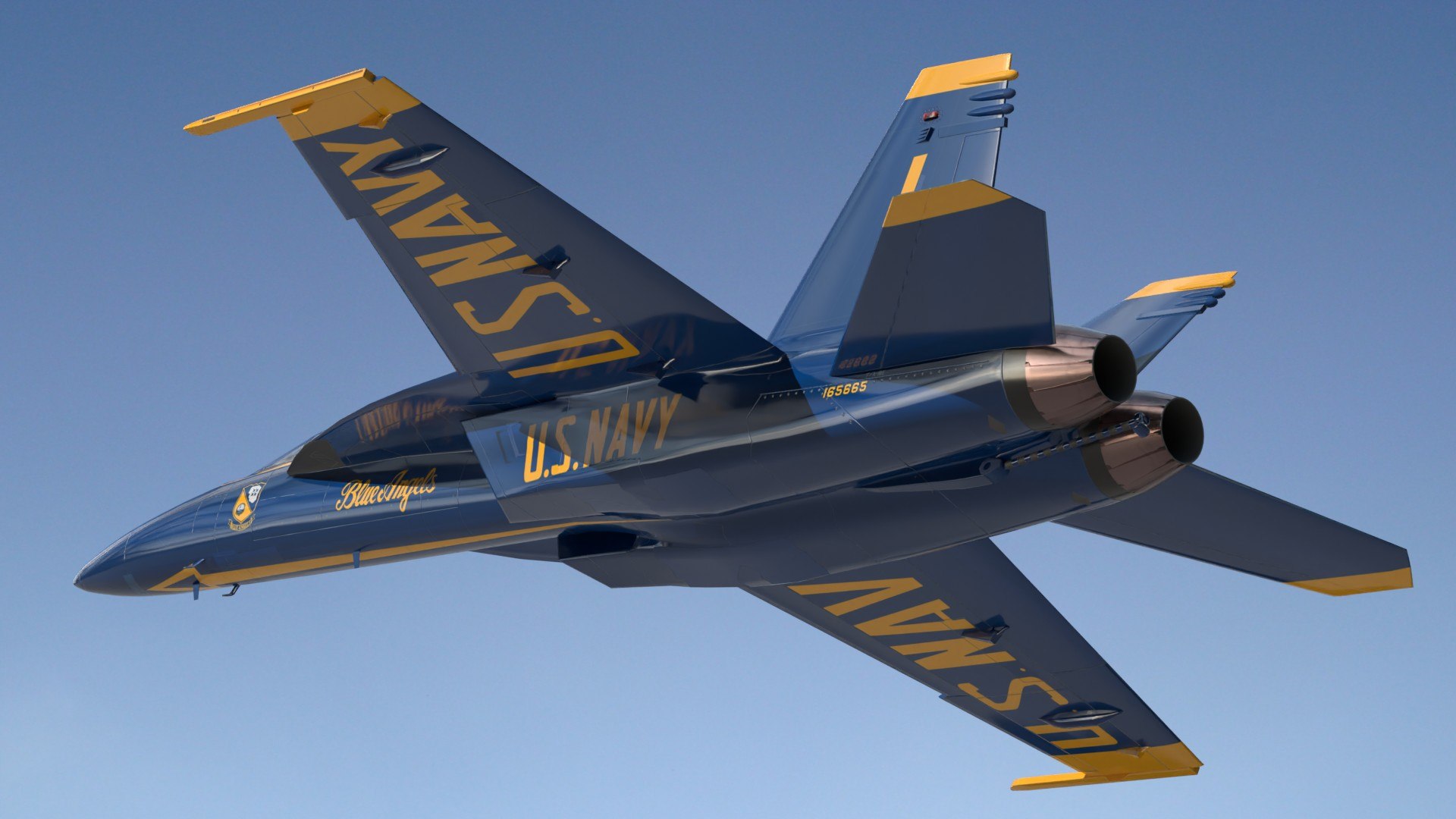 3D Blue Angels F18 Super Hornet SC Model - TurboSquid 2361585