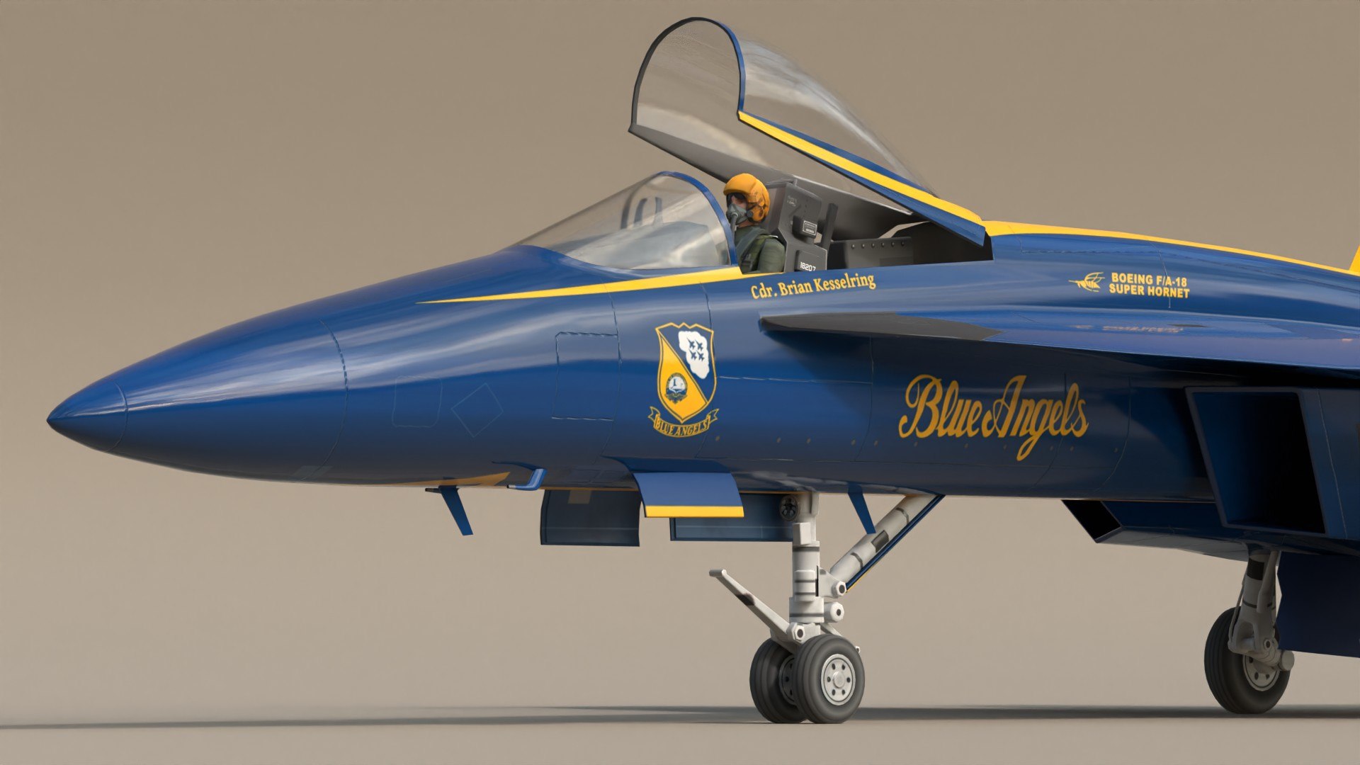3D Blue Angels F18 Super Hornet SC Model - TurboSquid 2361585