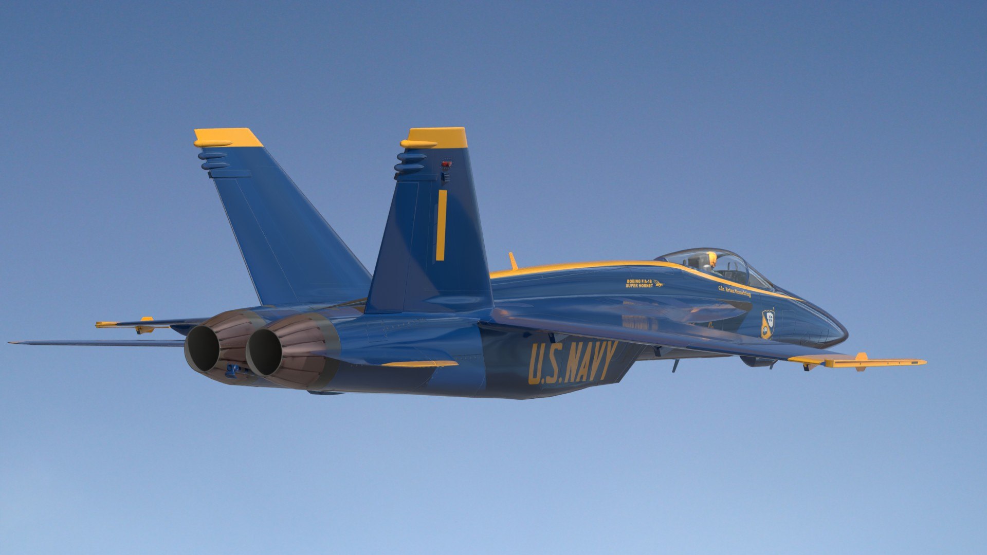 3D Blue Angels F18 Super Hornet SC Model - TurboSquid 2361585