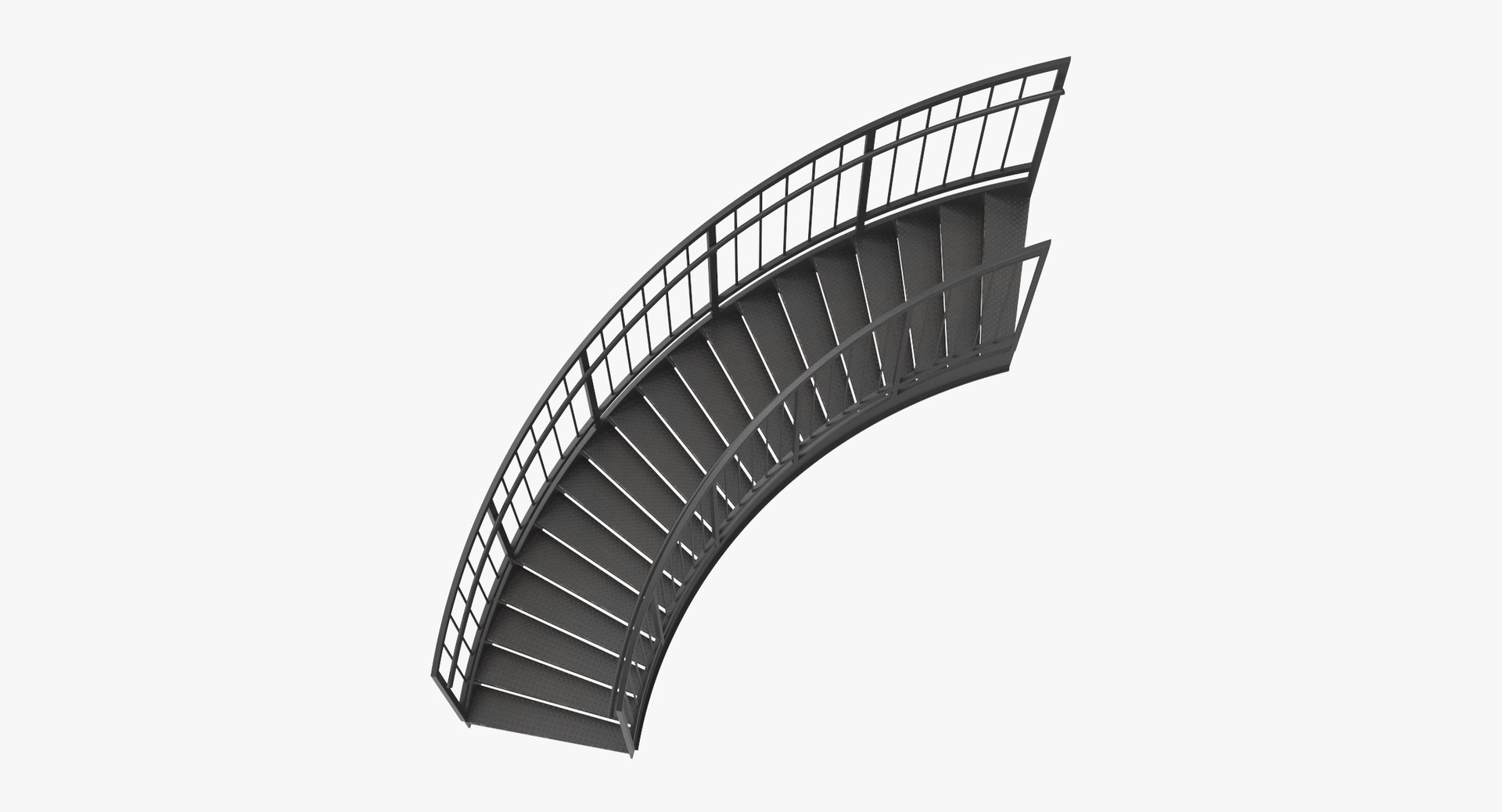 3D exterior staircases curved - TurboSquid 1213146