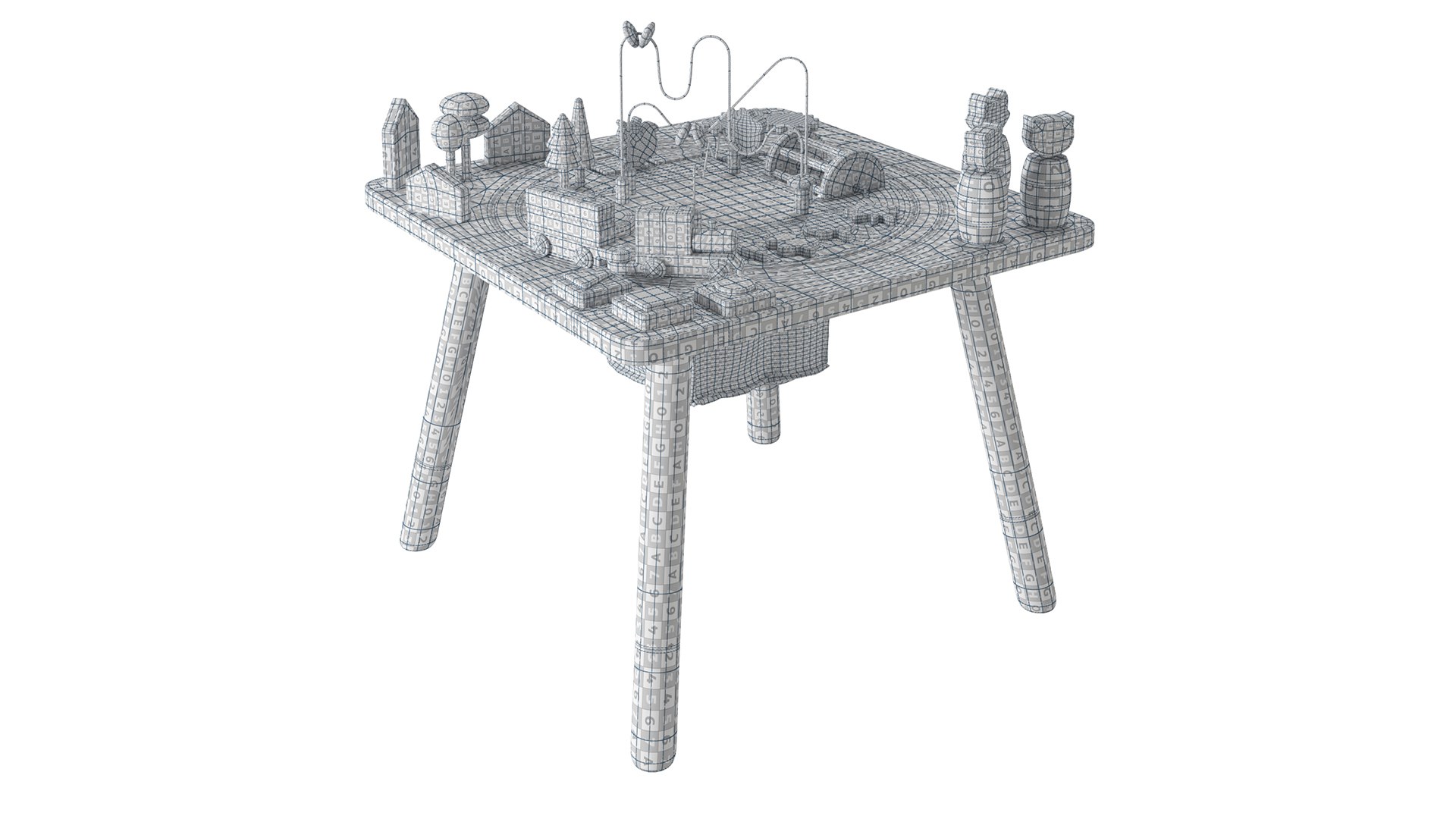 3D West Elm Wonder And Wise Activity Table Model - TurboSquid 2204100