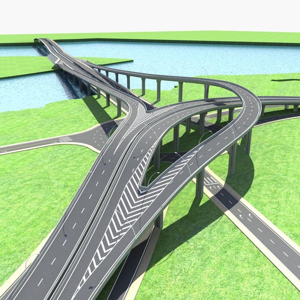 highway road way 3d max