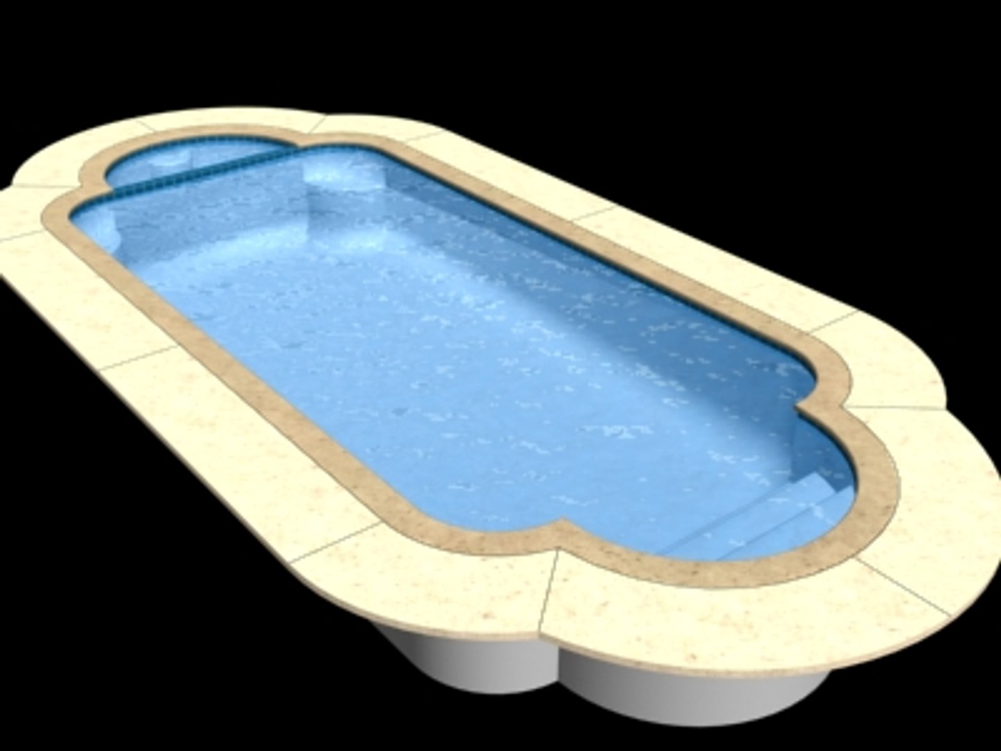 3d geometric swimming pool model
