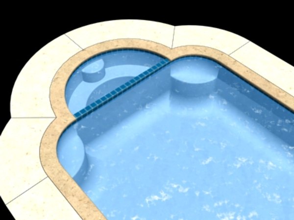 3d geometric swimming pool model
