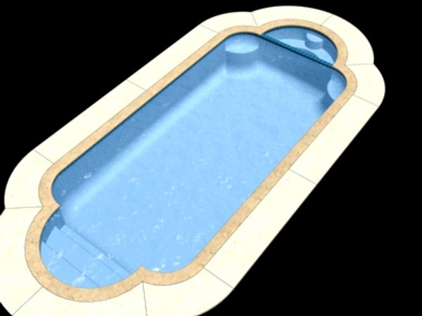 3d geometric swimming pool model
