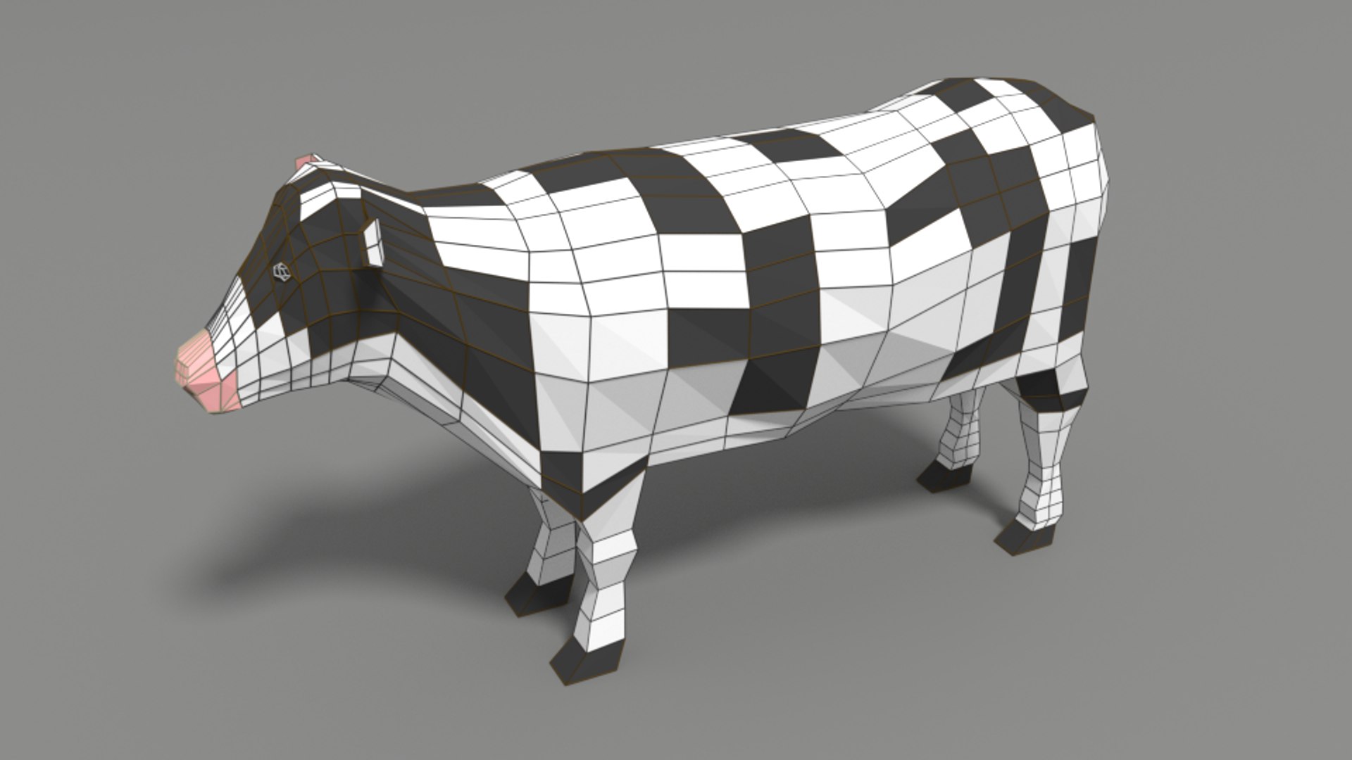 Cartoon Cow Model - TurboSquid 1399345