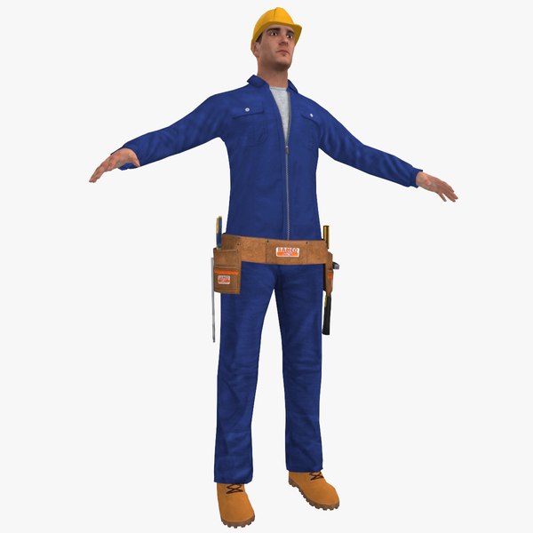 3d model worker man