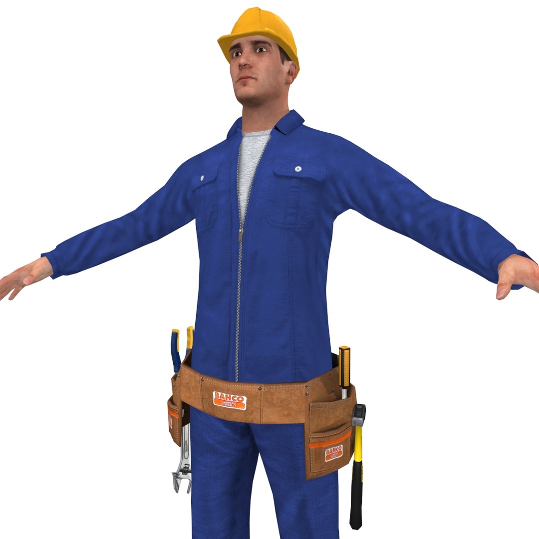 3d model worker man