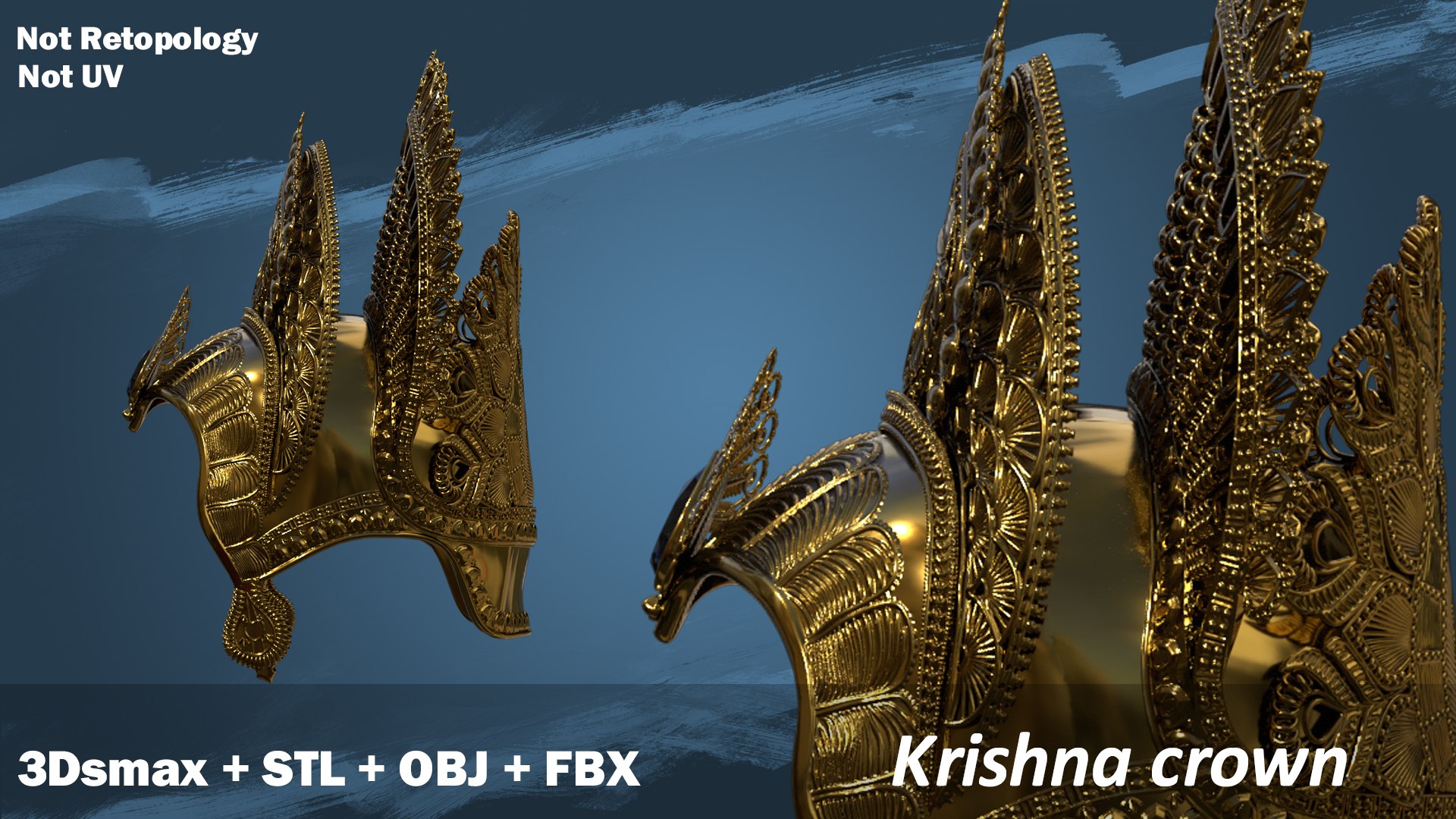 Krishna Crown 3D Model - TurboSquid 2171104