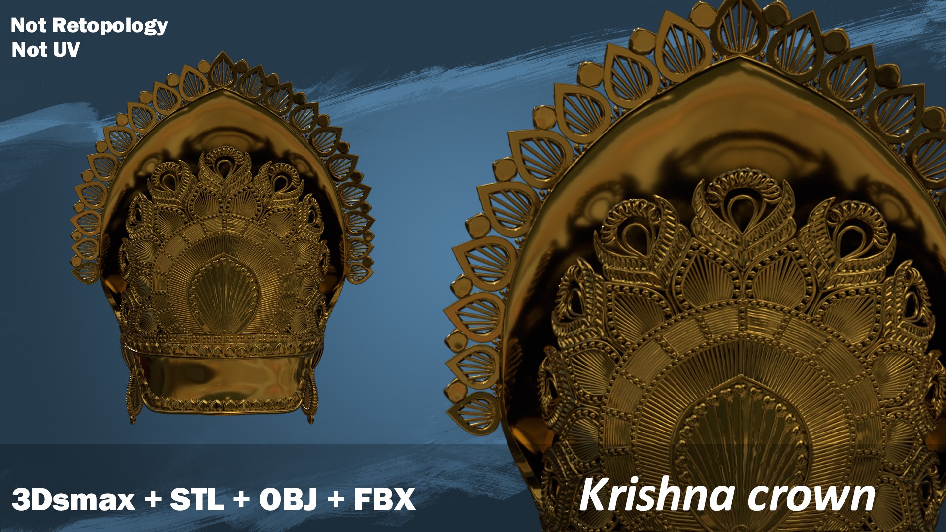 Krishna Crown 3D Model - TurboSquid 2171104