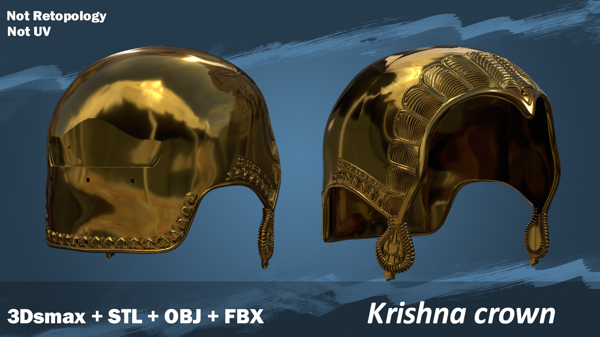 Krishna Crown 3D Model - TurboSquid 2171104