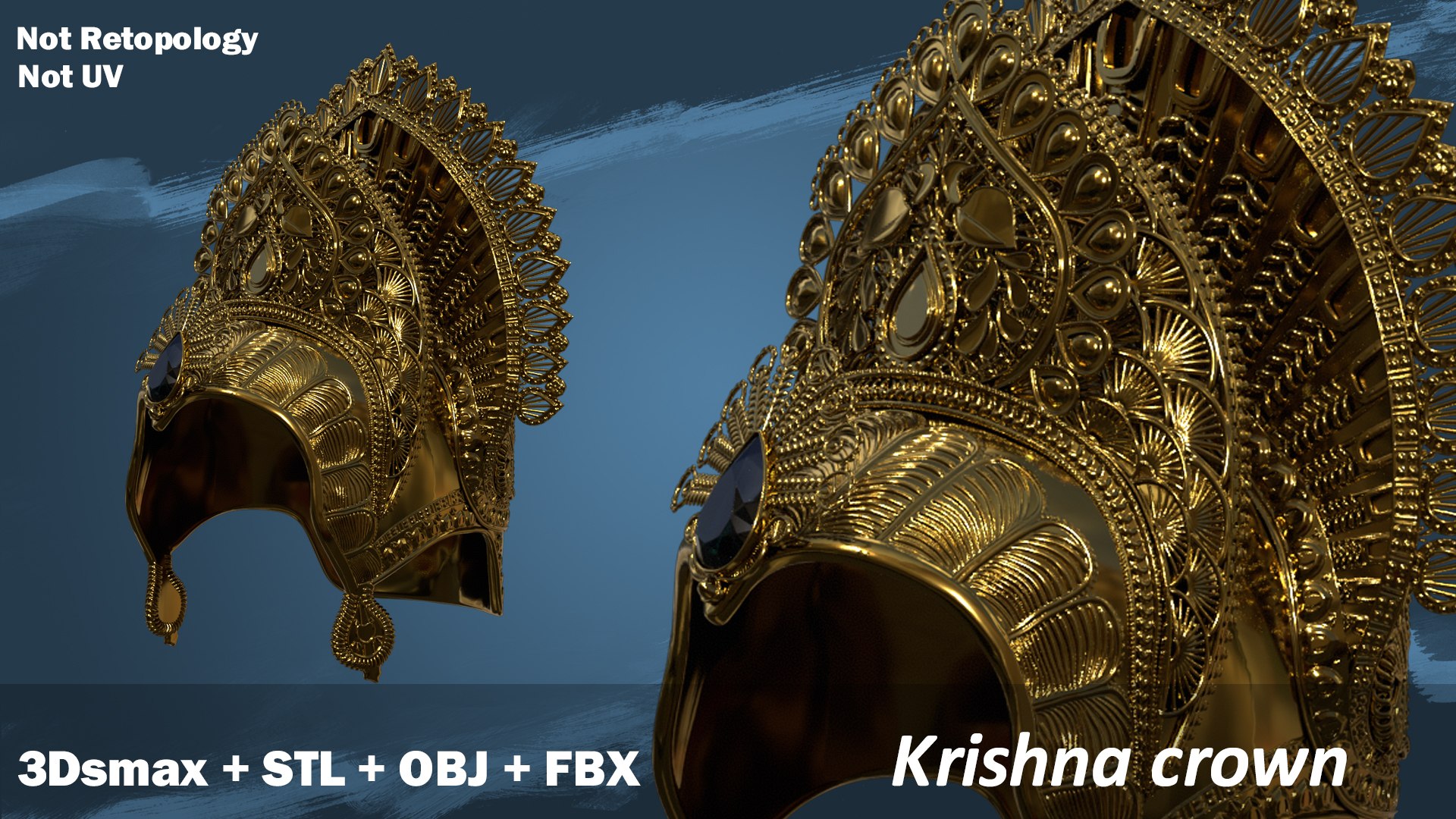 Krishna Crown 3D Model - TurboSquid 2171104