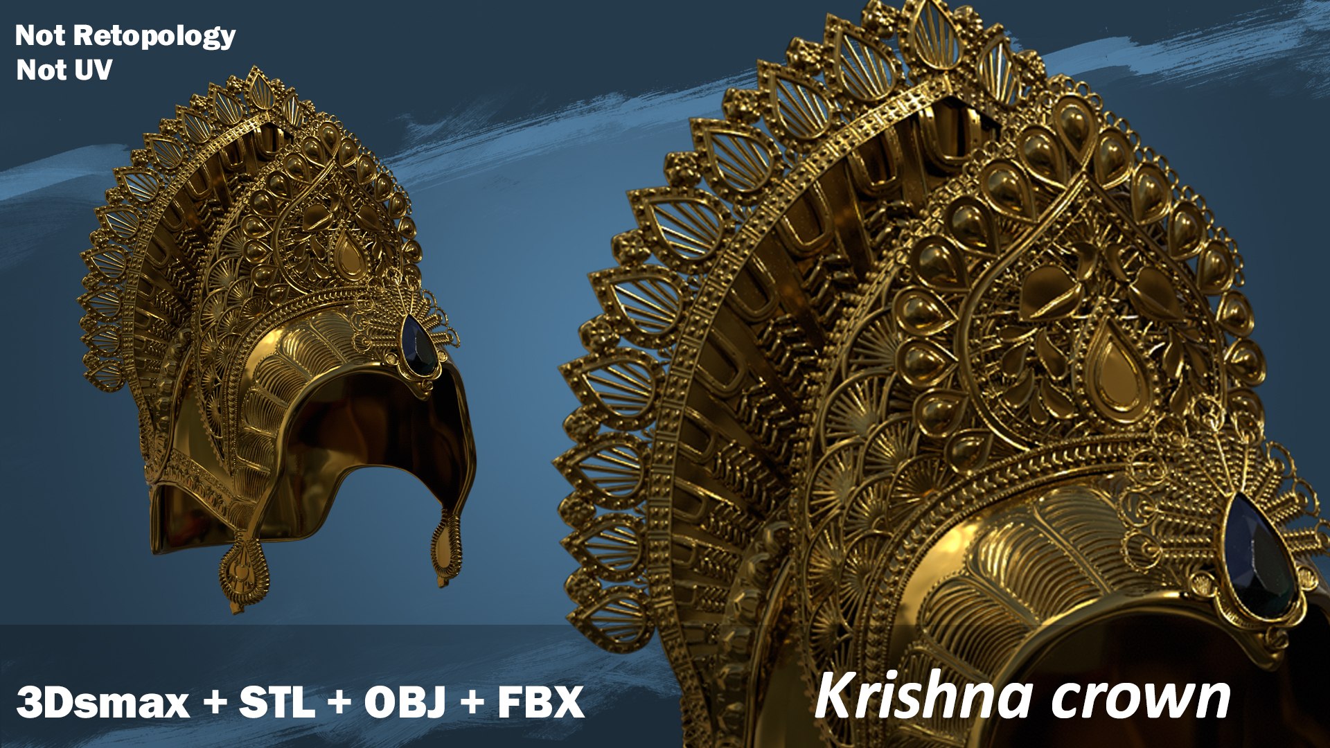 Krishna Crown 3D Model - TurboSquid 2171104