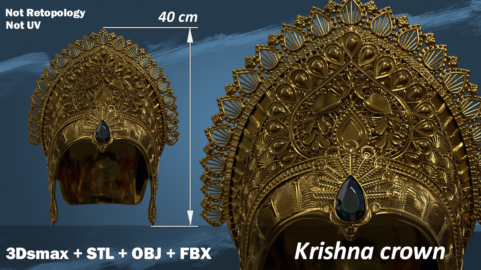 Krishna Crown 3D Model - TurboSquid 2171104