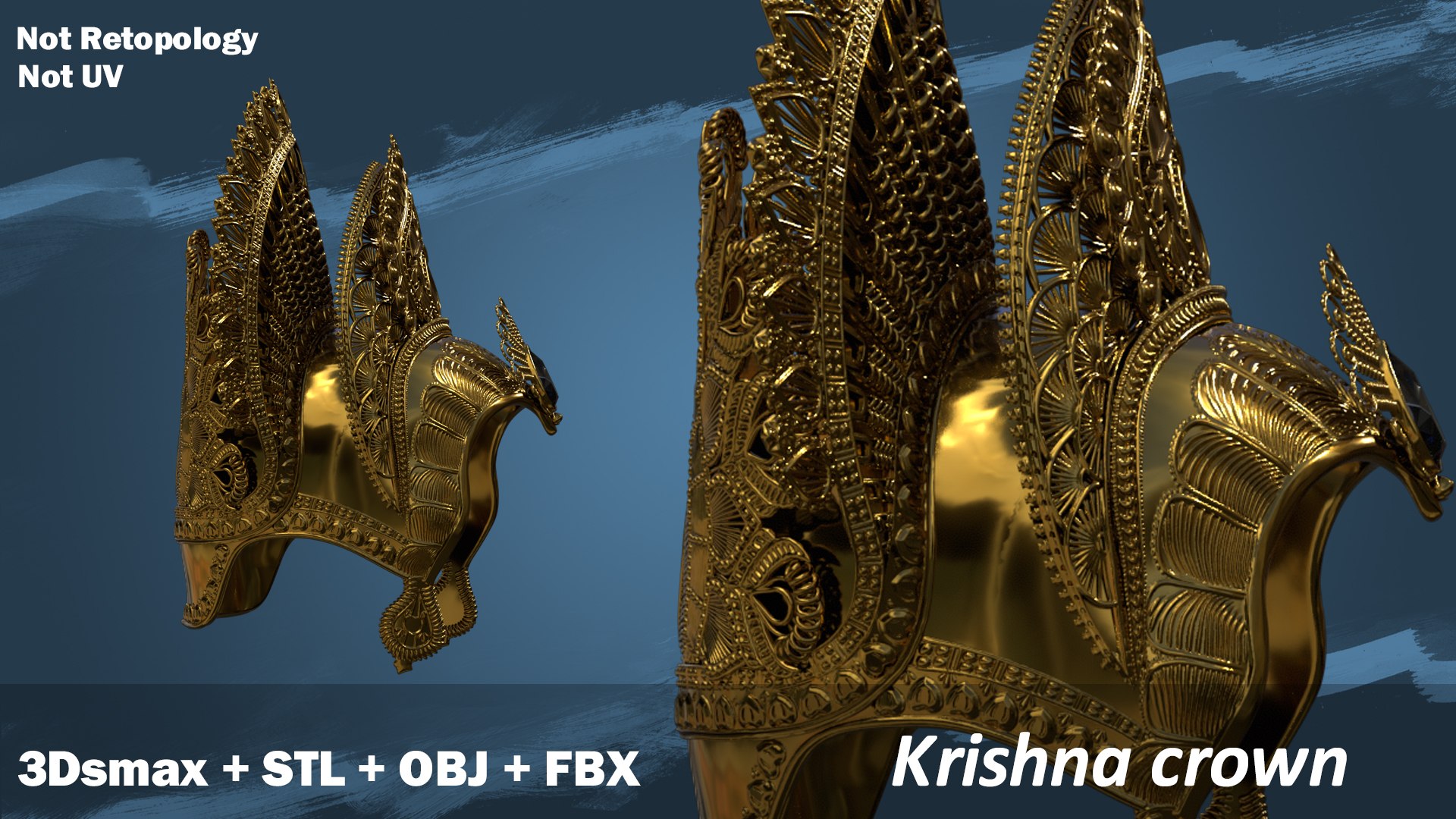 Krishna Crown 3D Model - TurboSquid 2171104