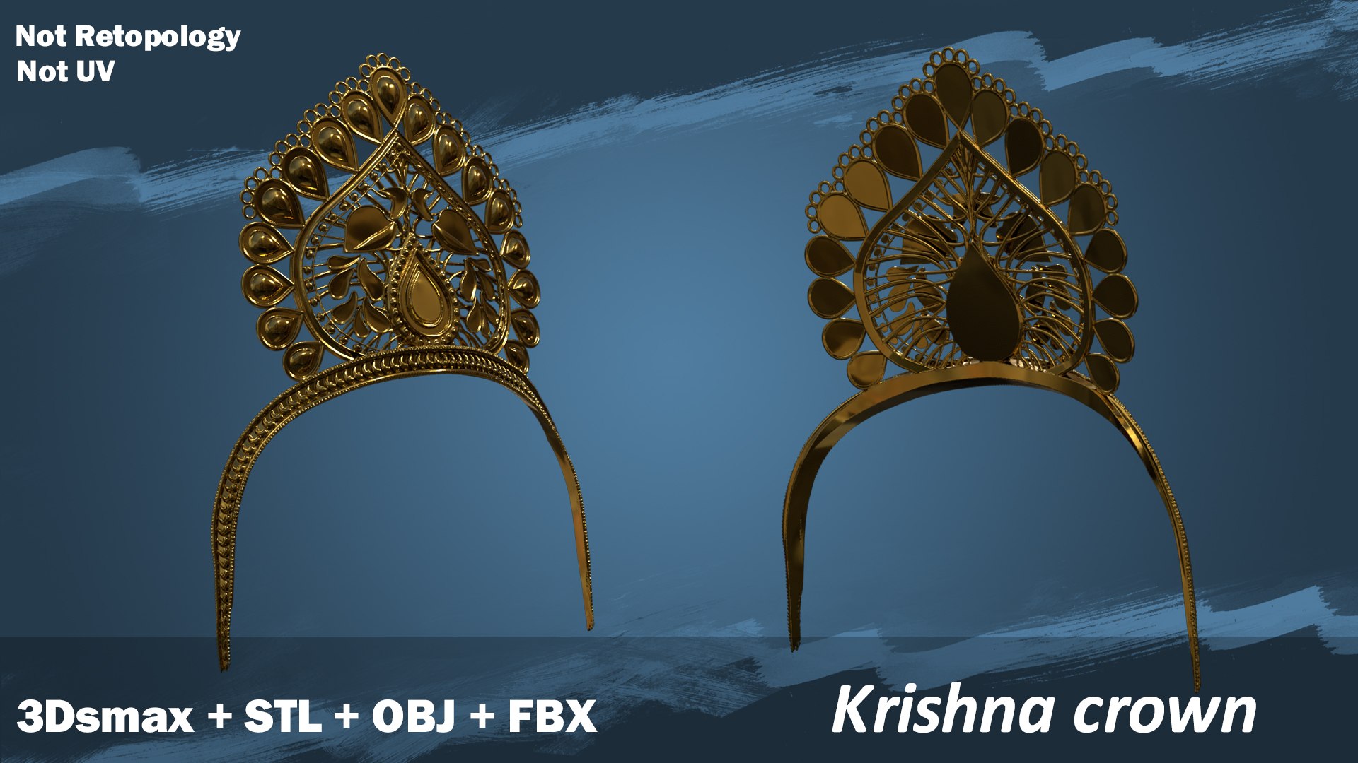 Krishna Crown 3D Model - TurboSquid 2171104