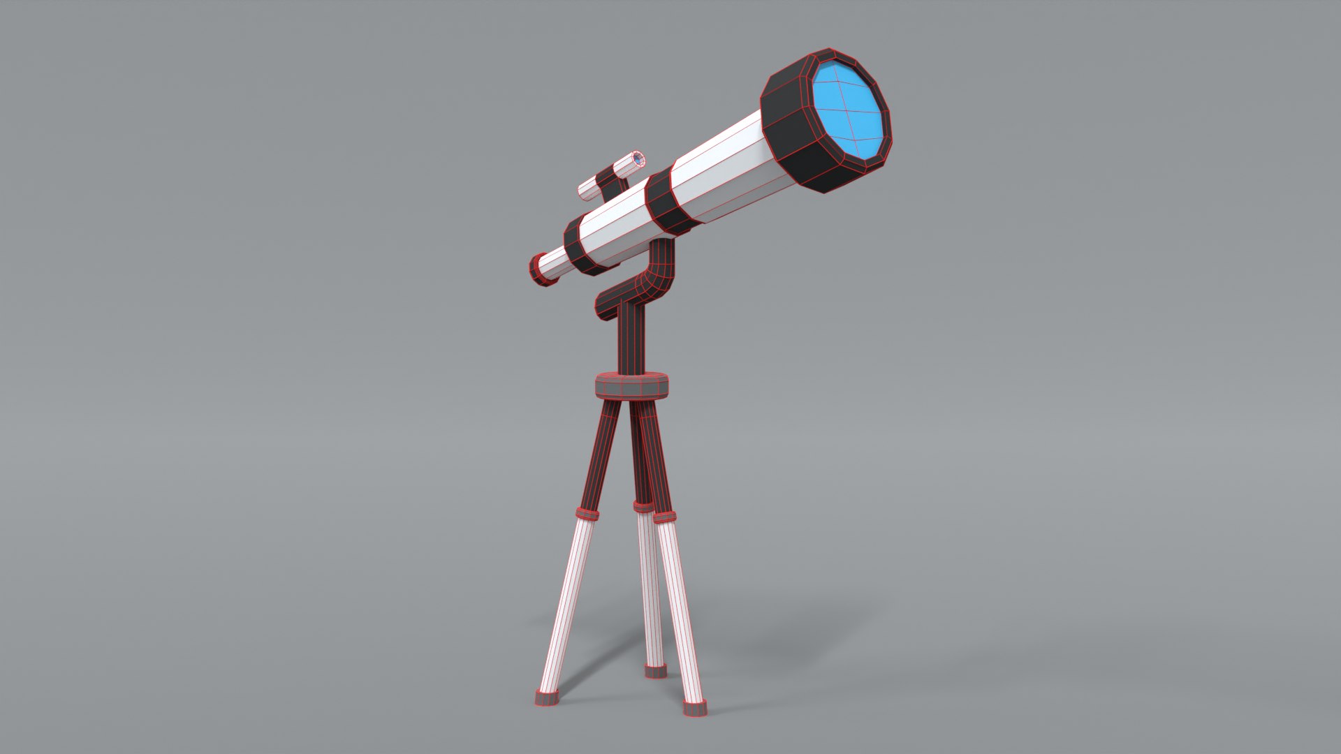 Low Poly Cartoon Telescope 3D Model - TurboSquid 1784176