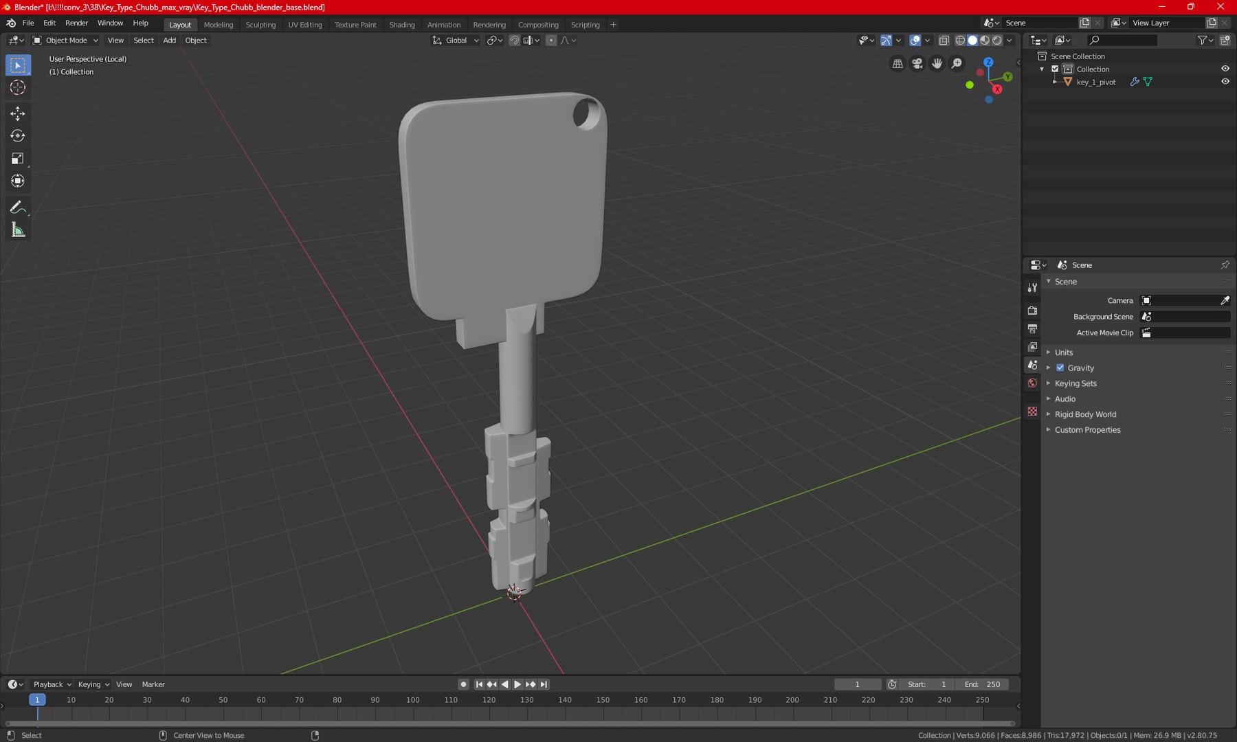 3D Key Type Chubb Model - TurboSquid 2222428