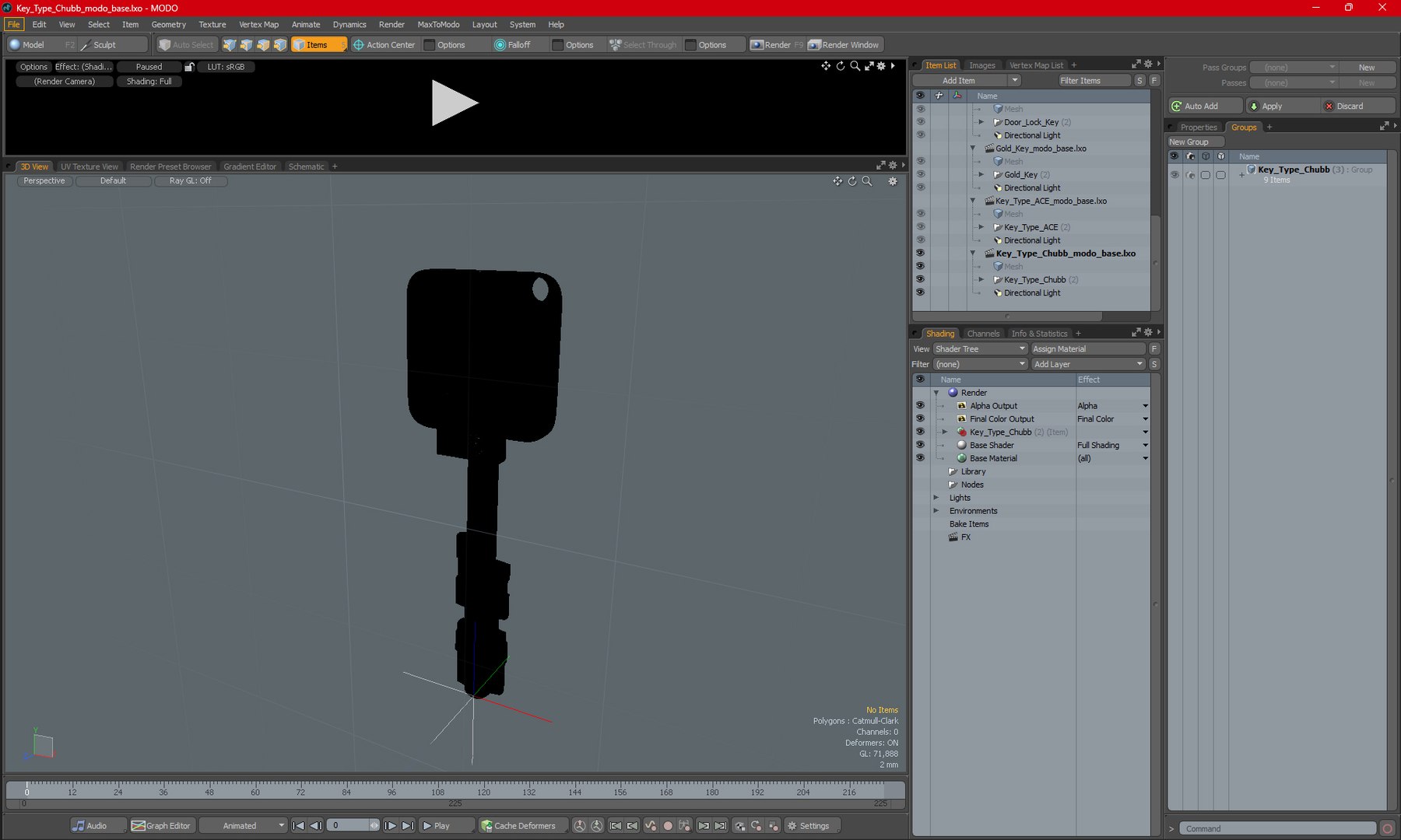 3D Key Type Chubb Model - TurboSquid 2222428