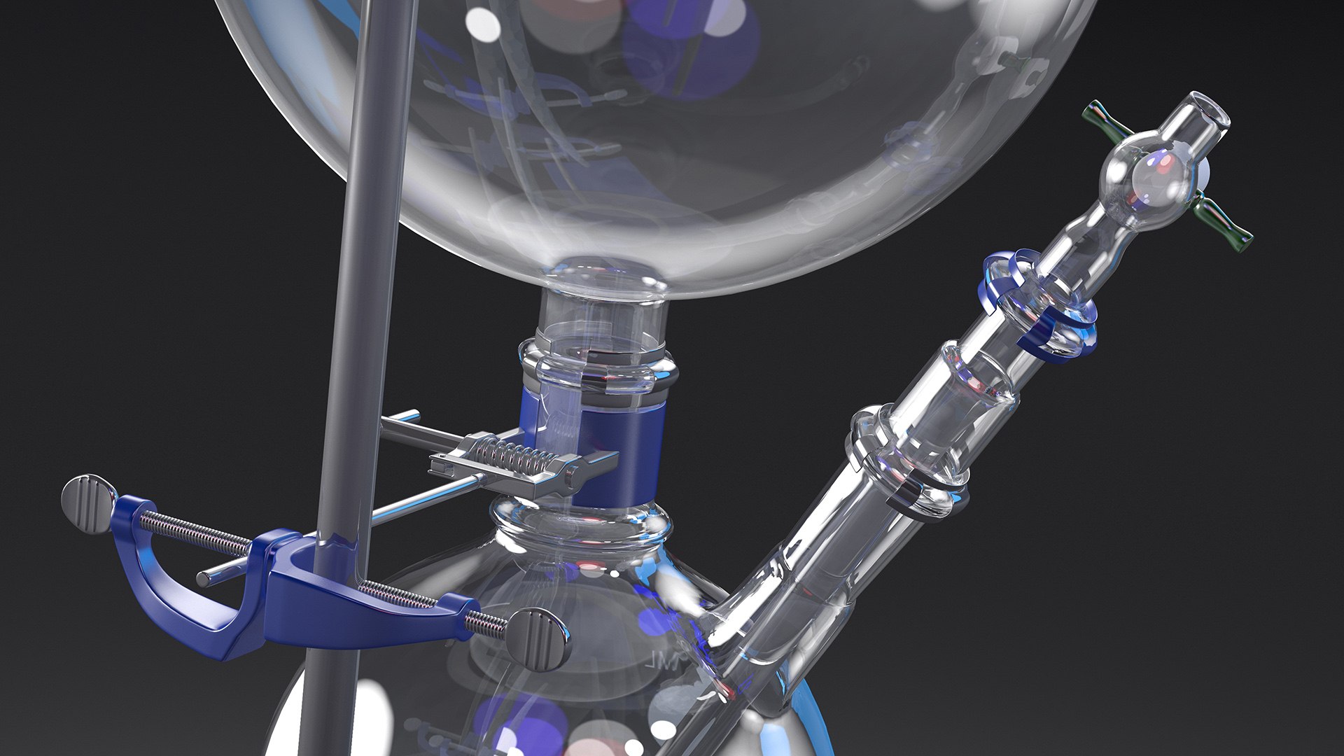 3D lab stand flask - TurboSquid 1458538