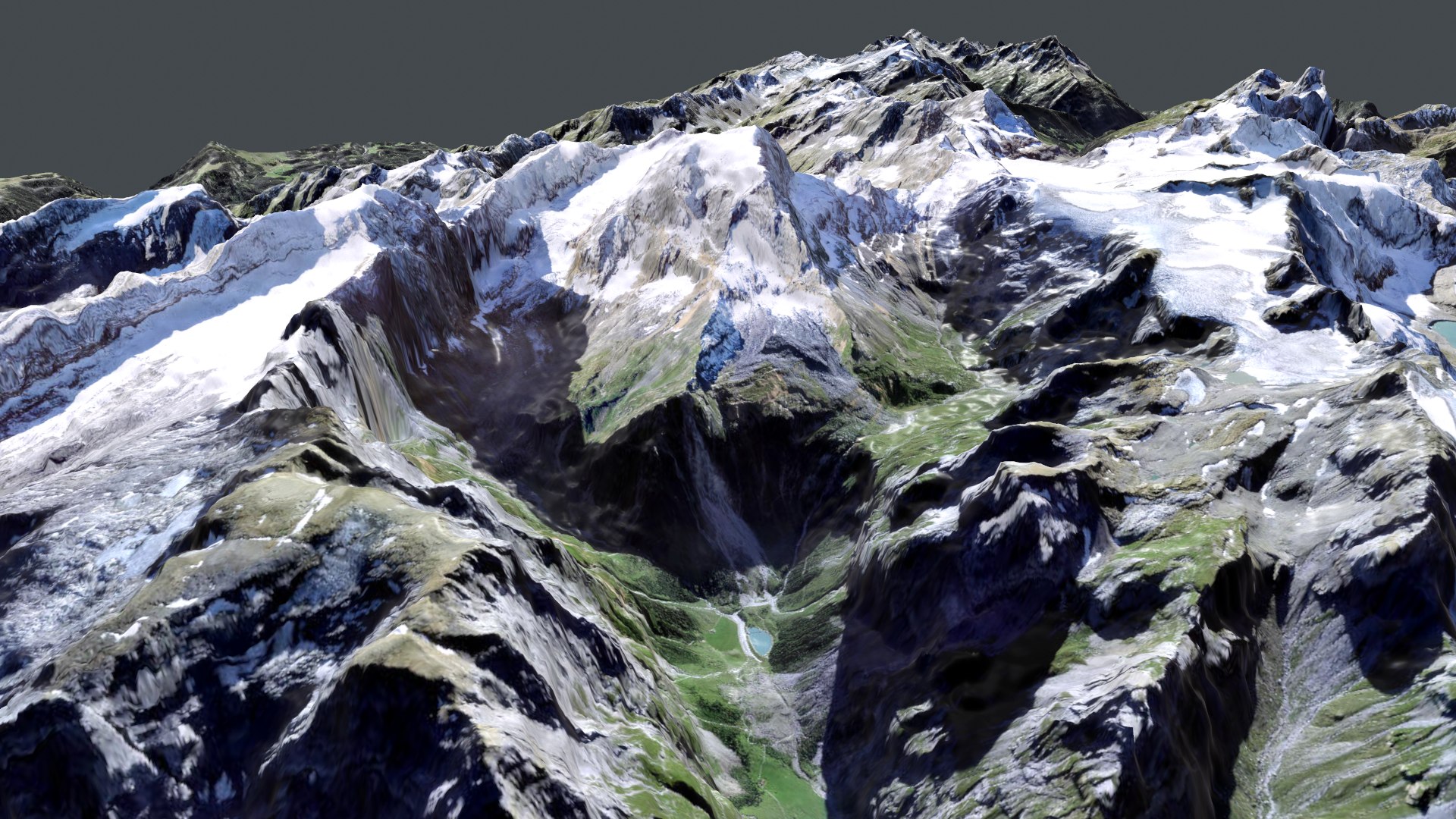 3D Mountain Landscape Scharhorn Alps Model - TurboSquid 1822182