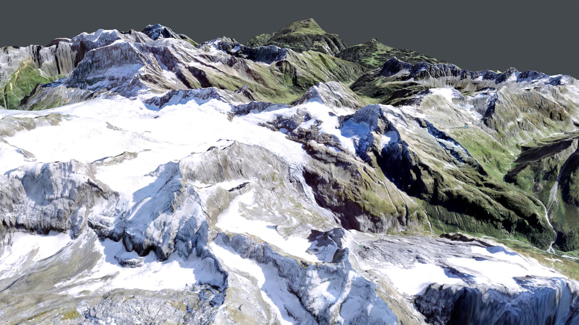 3D Mountain Landscape Scharhorn Alps Model - TurboSquid 1822182
