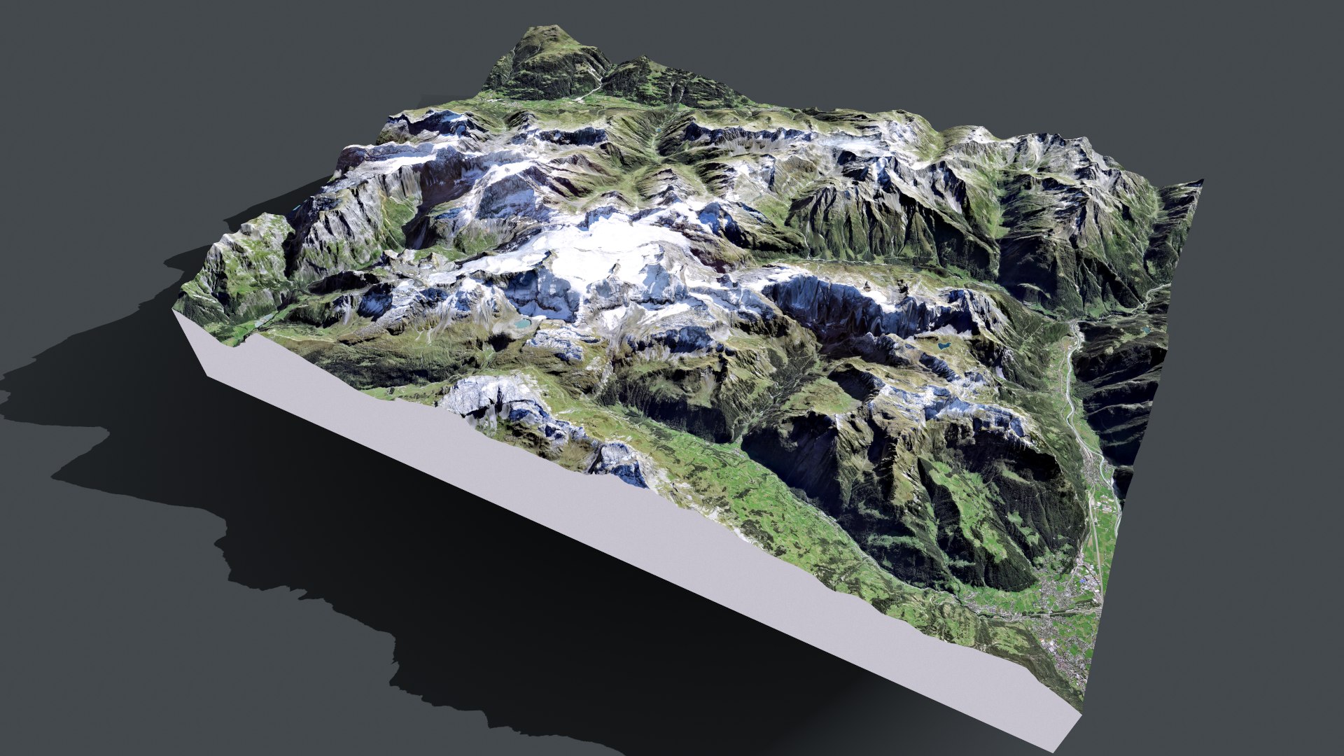 3D Mountain Landscape Scharhorn Alps Model - TurboSquid 1822182