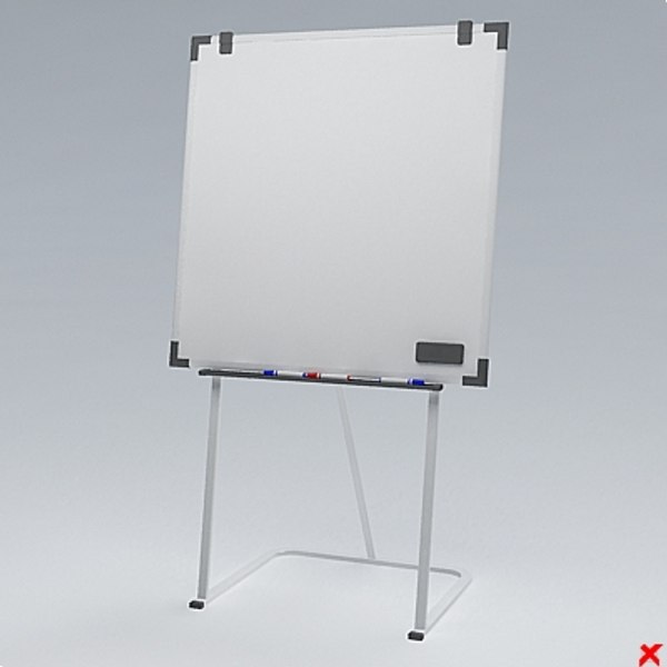 3d whiteboard board model