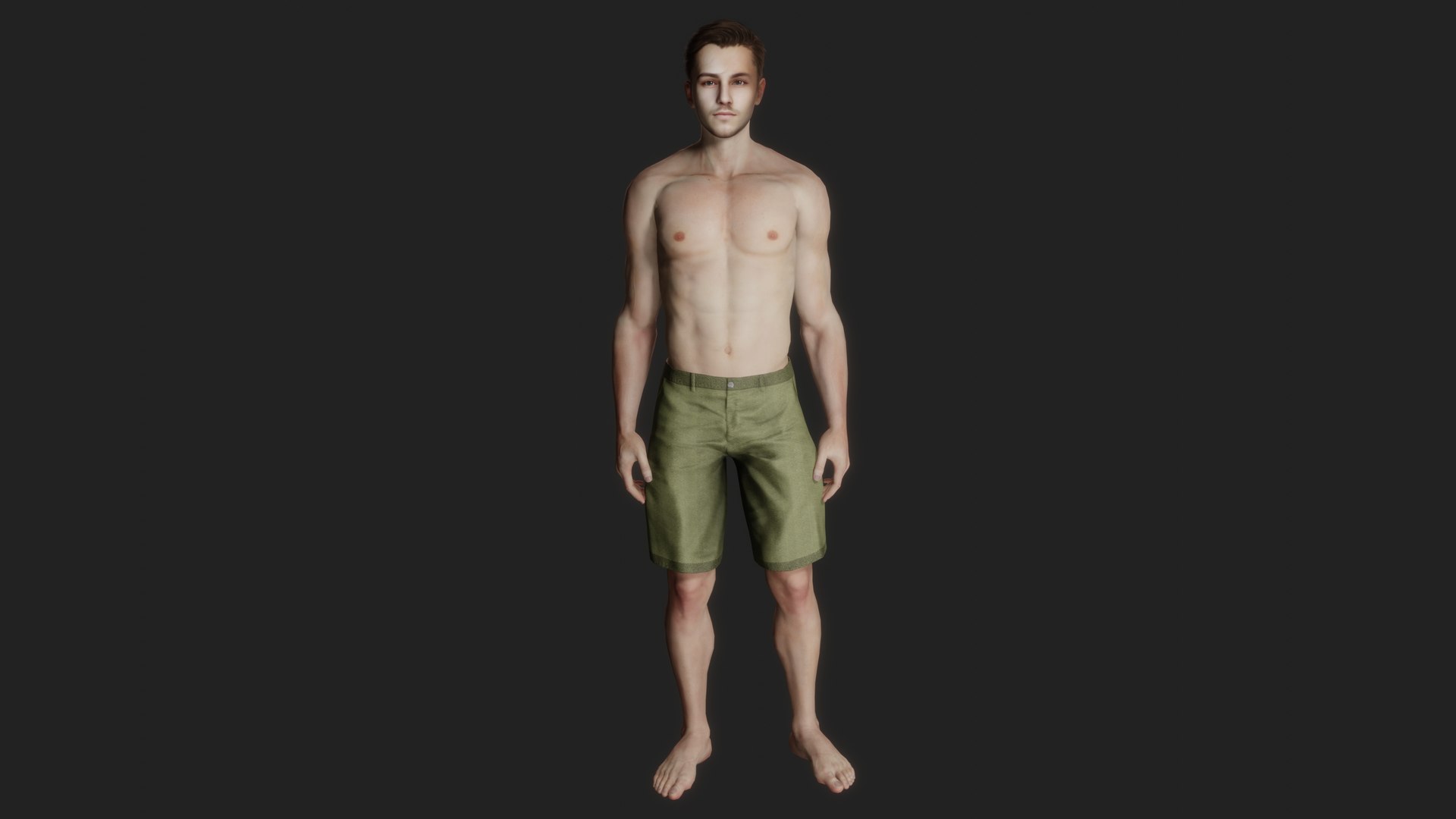 Handsome Young Man In Shorts Model - TurboSquid 2070121