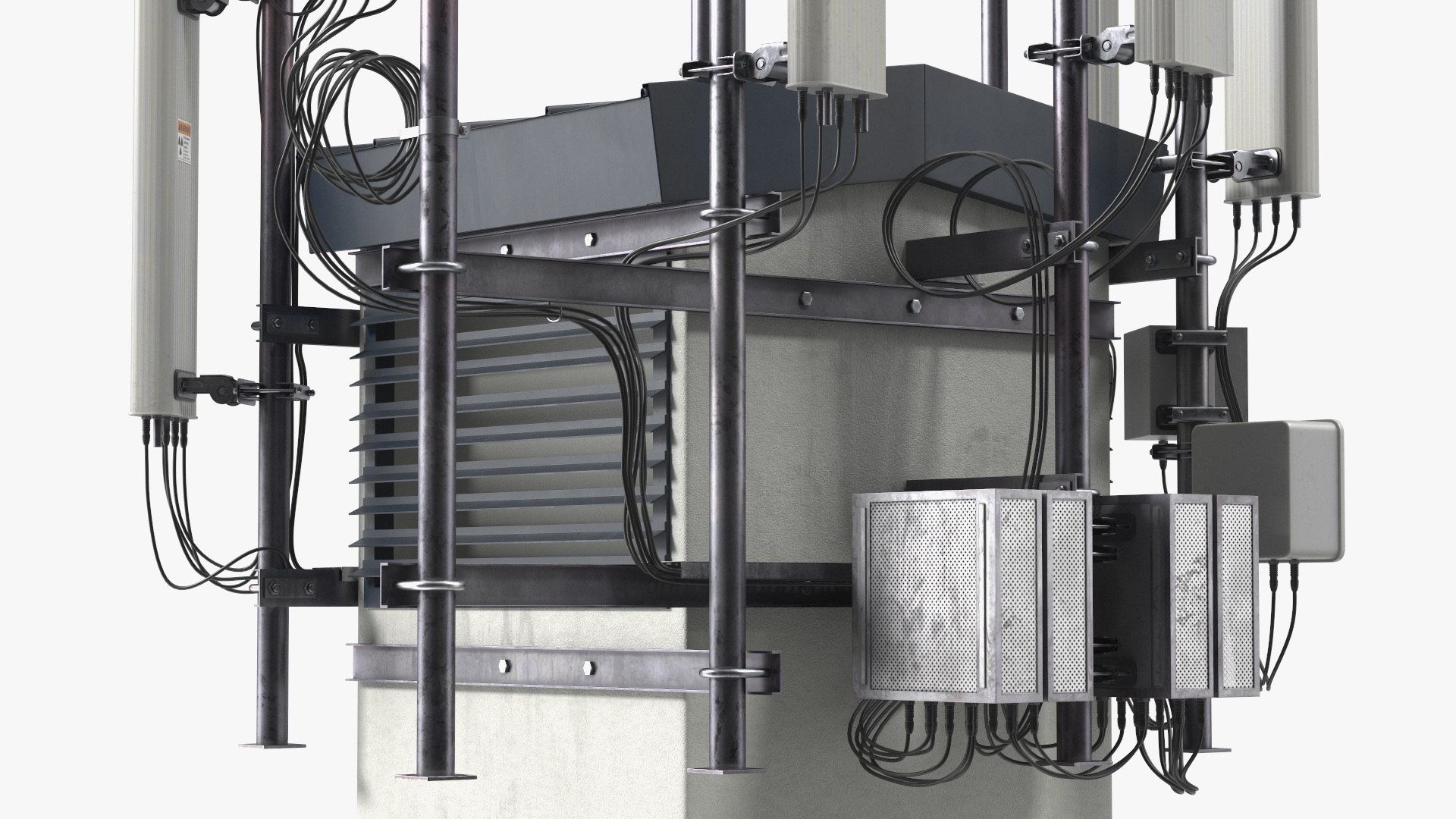 Rooftop Cellular Tower Transmitter Model - TurboSquid 2230634