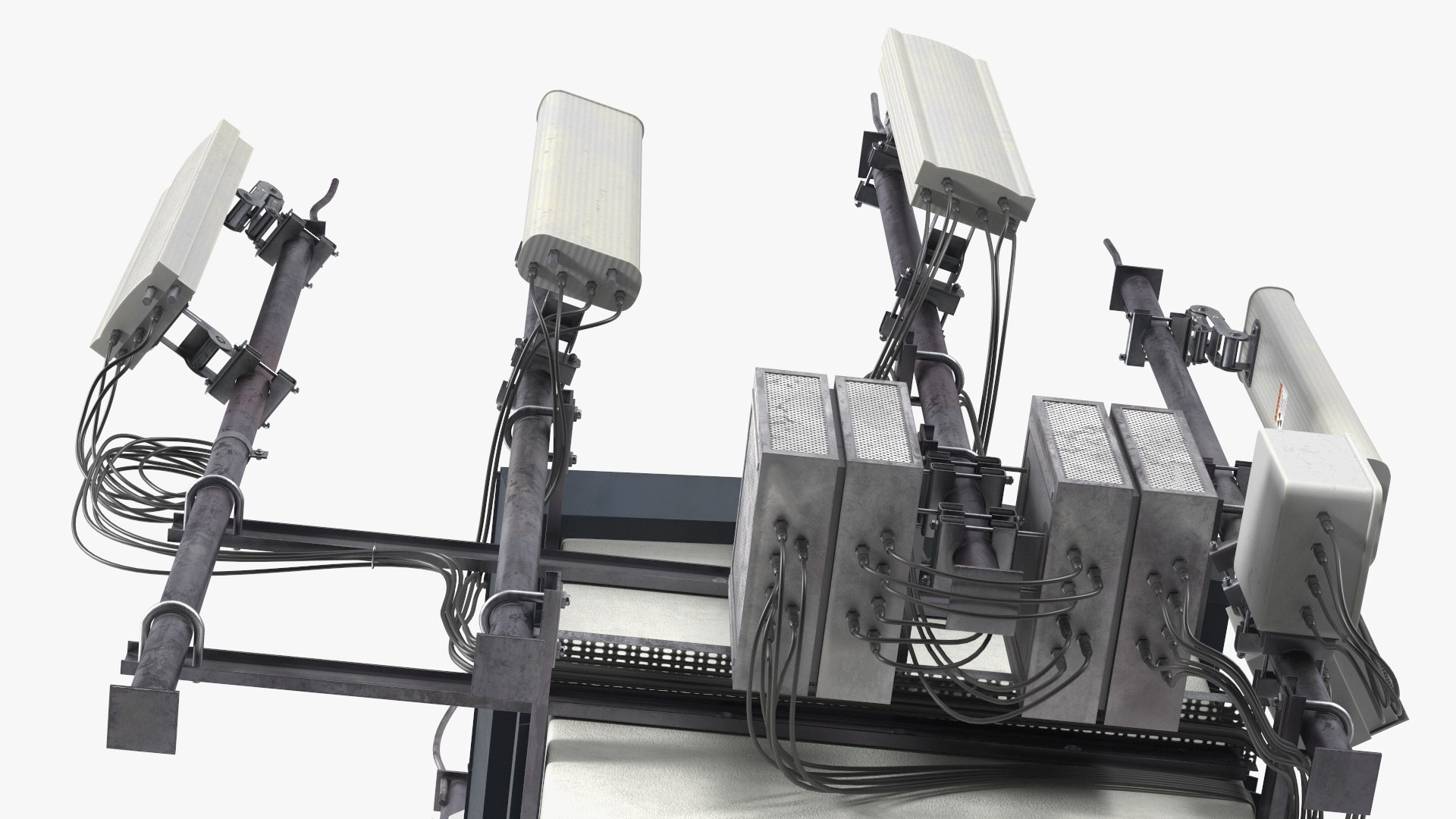 Rooftop Cellular Tower Transmitter Model - TurboSquid 2230634