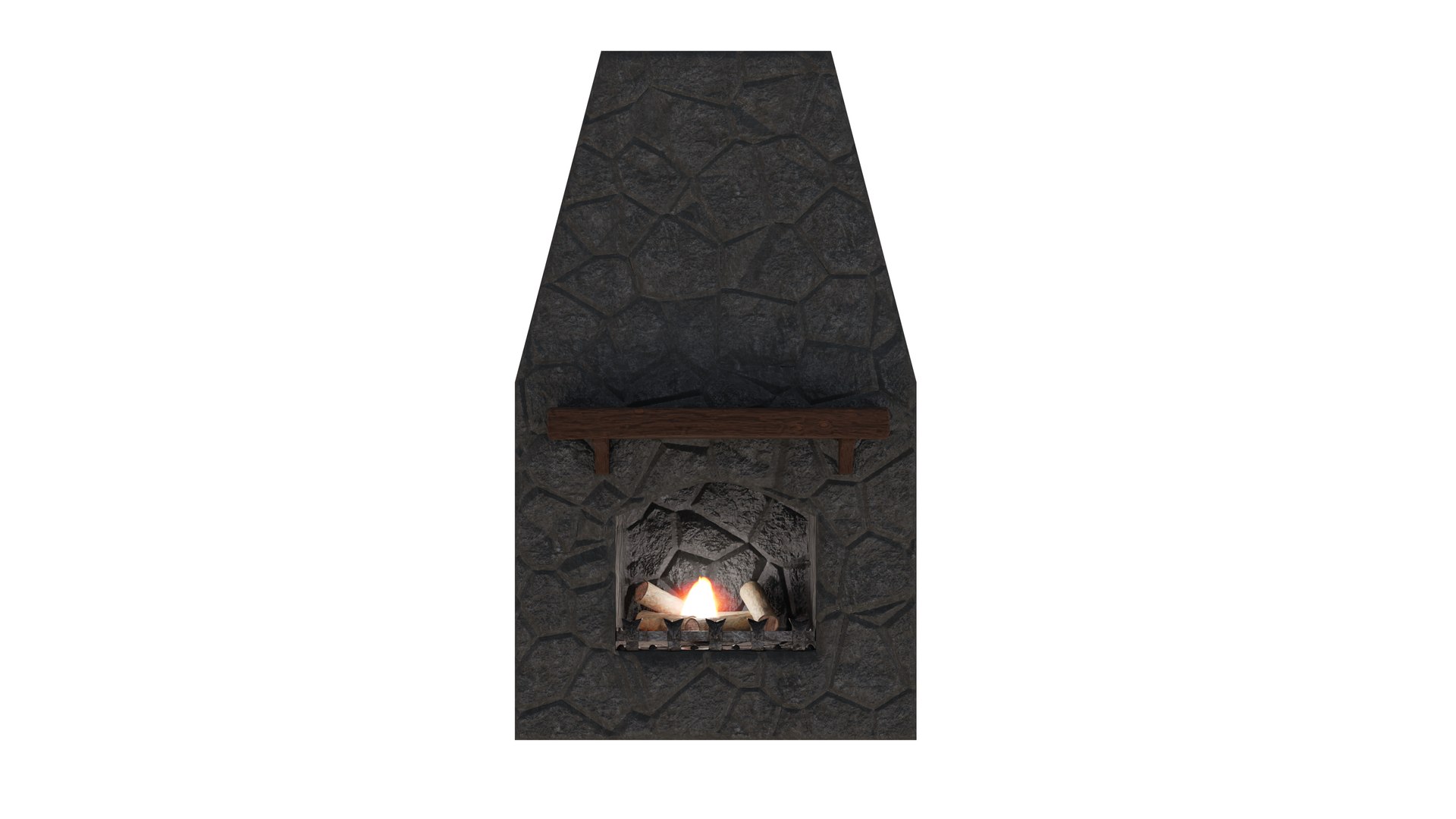 Medieval Fire Place Low Poly Game Ready Model - TurboSquid 2196718