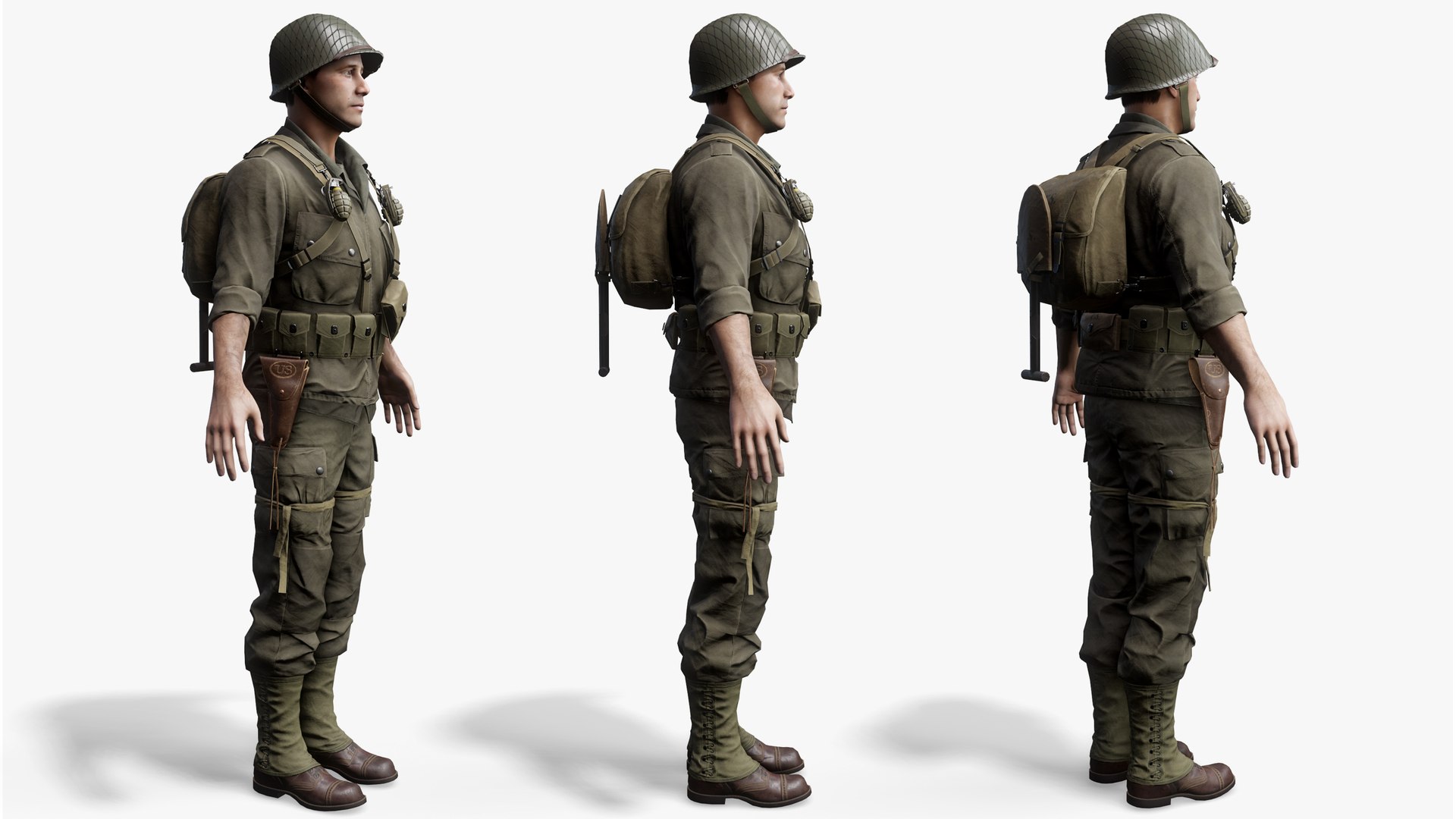 WW2 US Soldier Model - TurboSquid 1774451