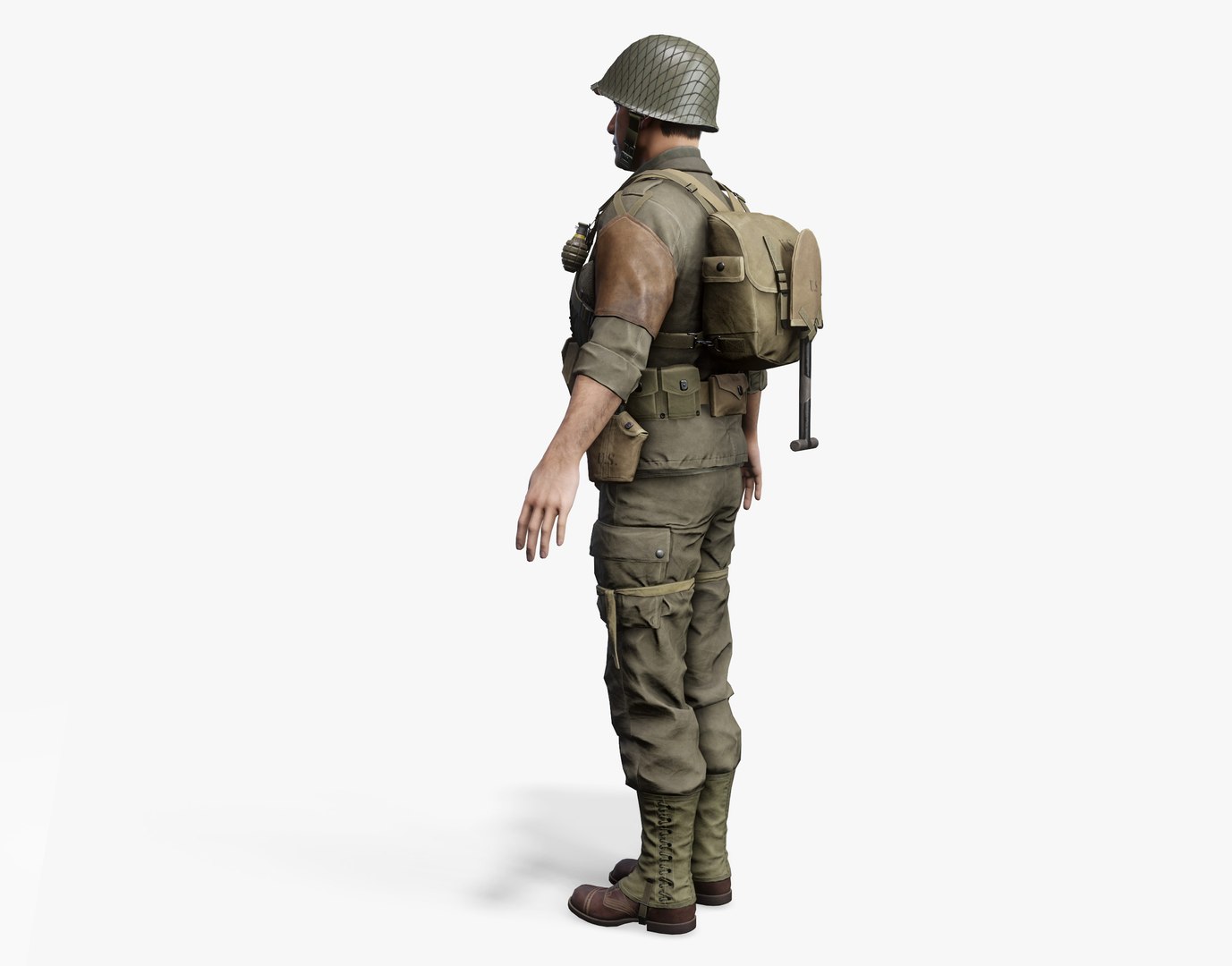 WW2 US Soldier model - TurboSquid 1774451