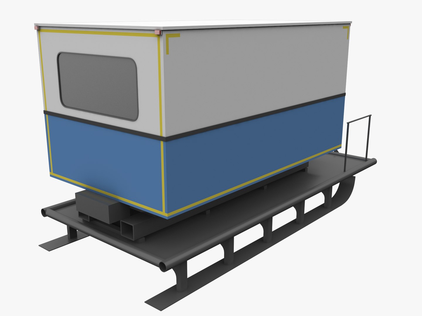 Sledge Construction Trailer 3D Model - TurboSquid 1167962