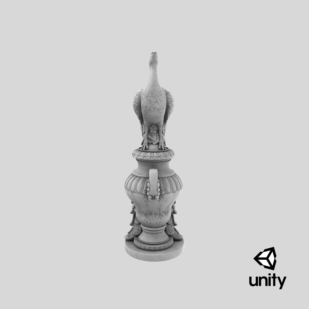 3D Peacock Statue Marble Model - TurboSquid 2027766