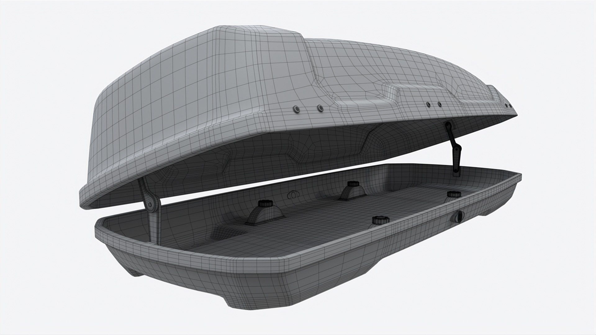 3D Car Cargo Roof Box Open - TurboSquid 2093260