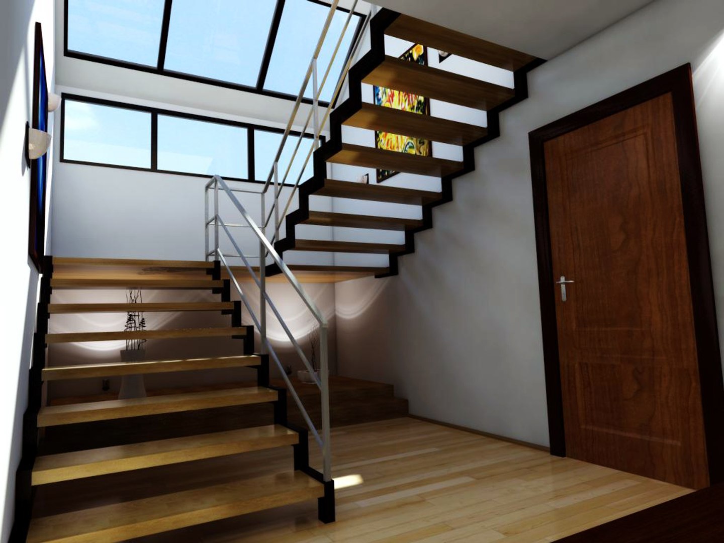 3d Max Wooden Stair Case