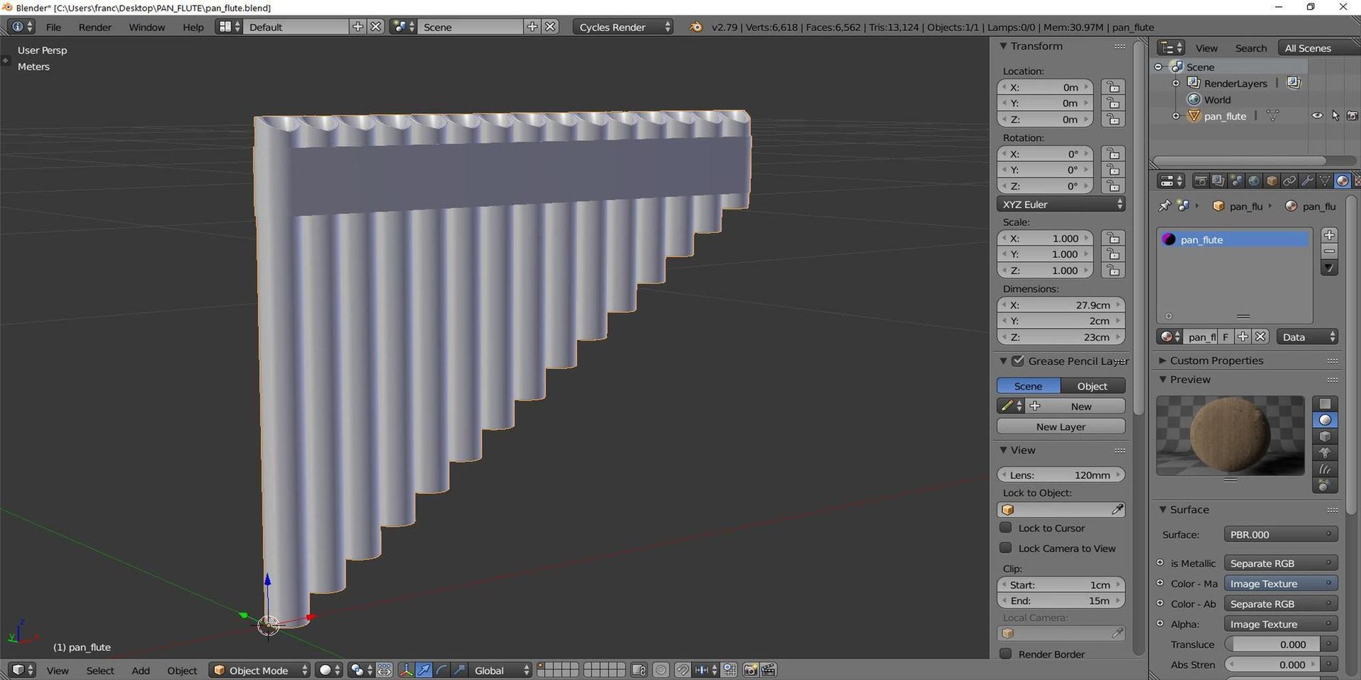Pan Flute Model - TurboSquid 1297283