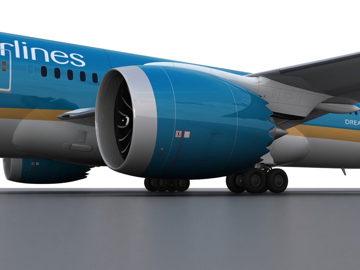 3d Model Of Aircraft Vietnam Airlines