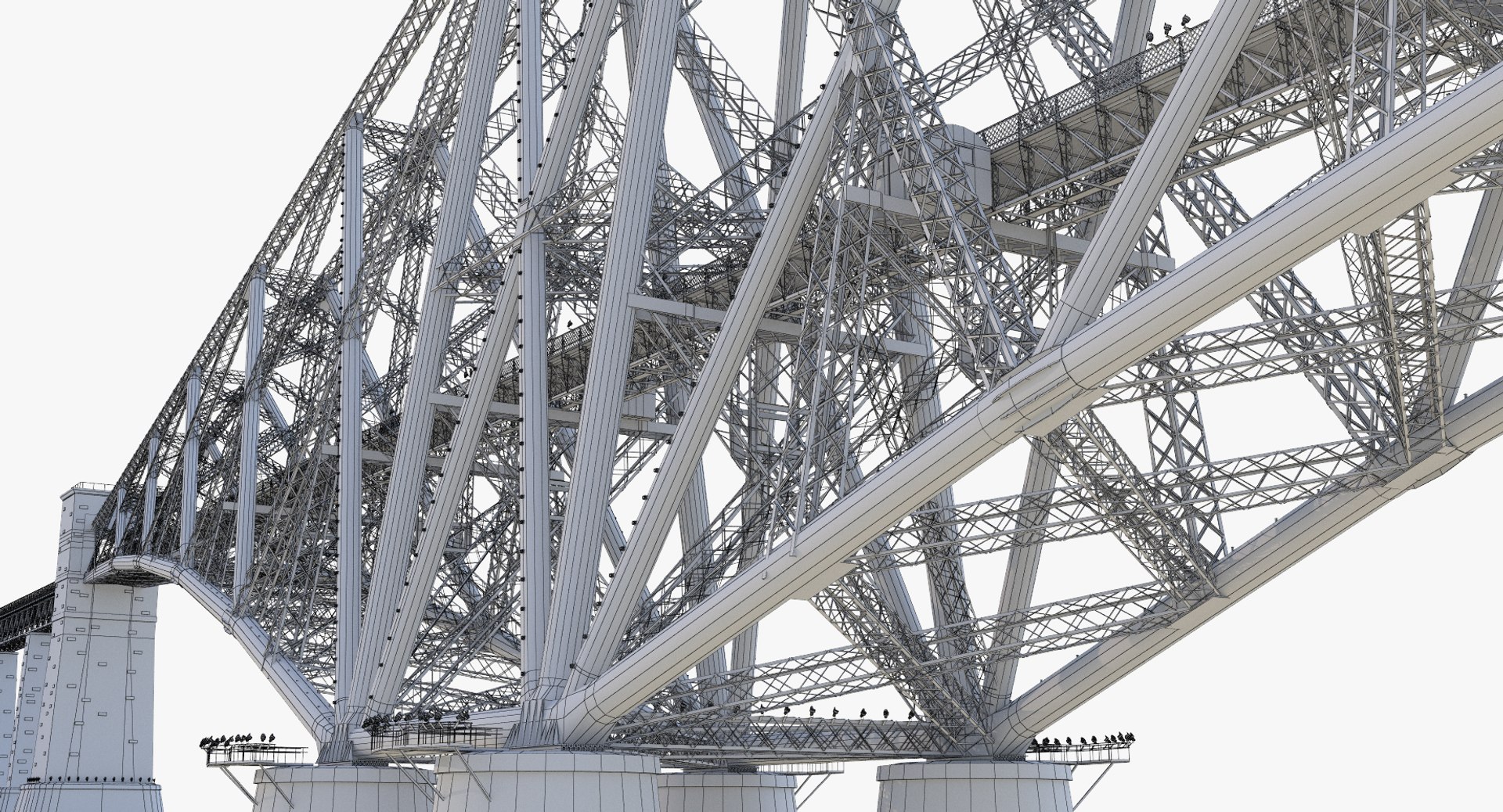 Forth Rail Bridge 3d Obj